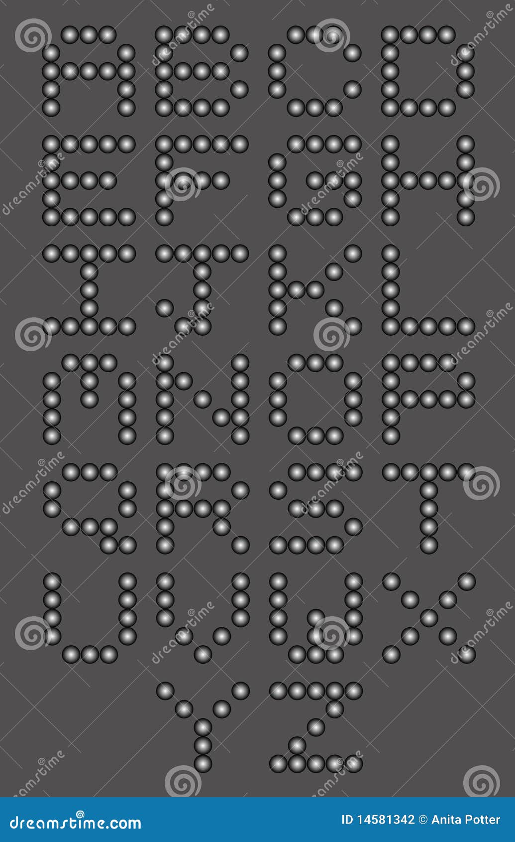 Circle Font Set stock vector. Illustration of typography - 14581342