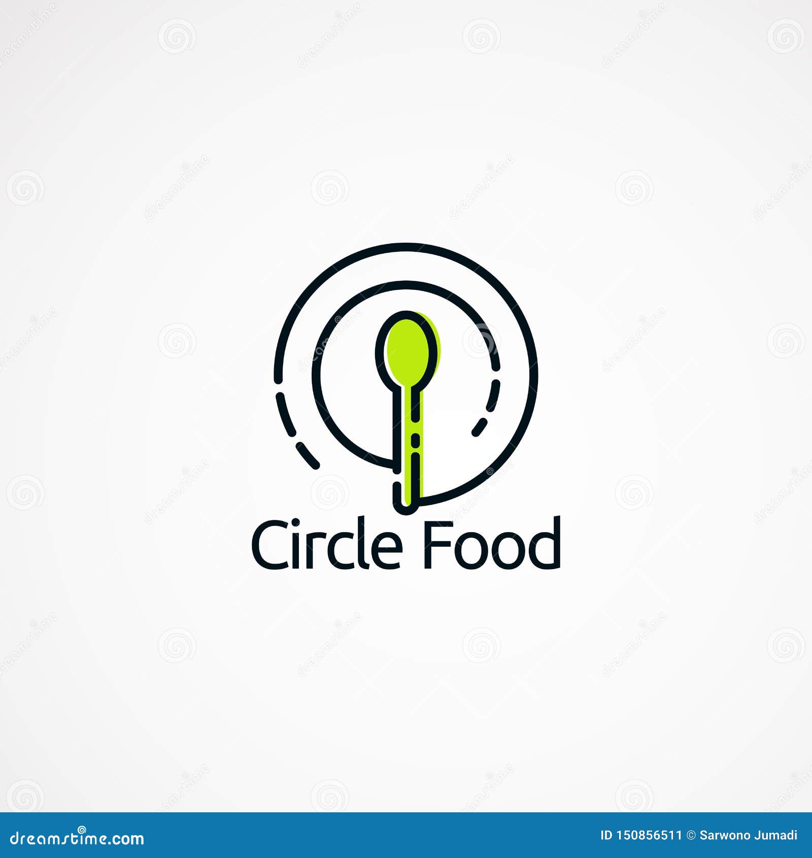 Circle Food Logo Designs Concept with Simple Concept, Icon, Element ...