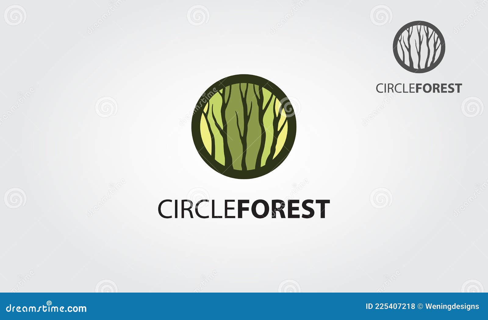 Circle Forest Logo Illustration. Stock Vector - Illustration of leaf ...