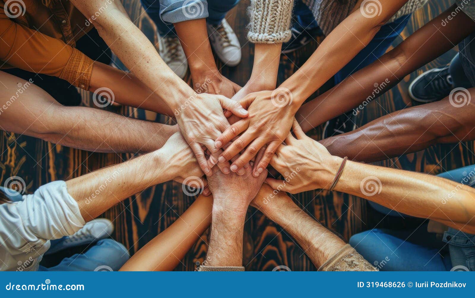 A Circle Formed by People Holding Hands, a Gesture of Unity and ...