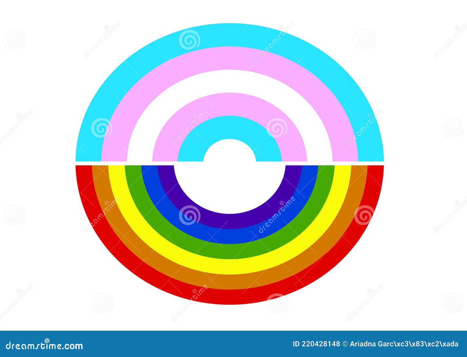 Circle Formed by Two Rainbows with the Colors of the LGBT and ...