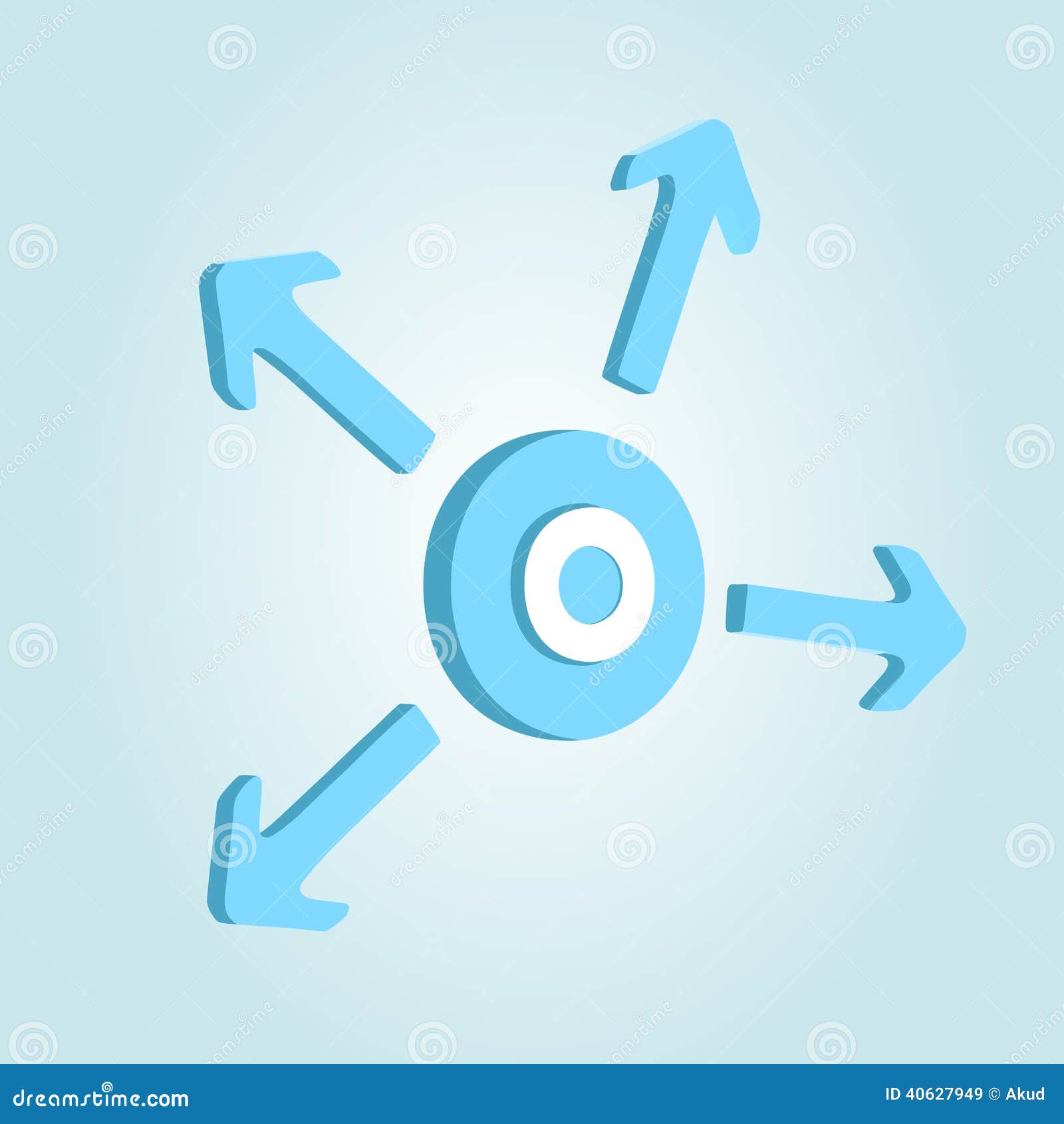 Circle with four arrows stock vector. Illustration of background - 40627949