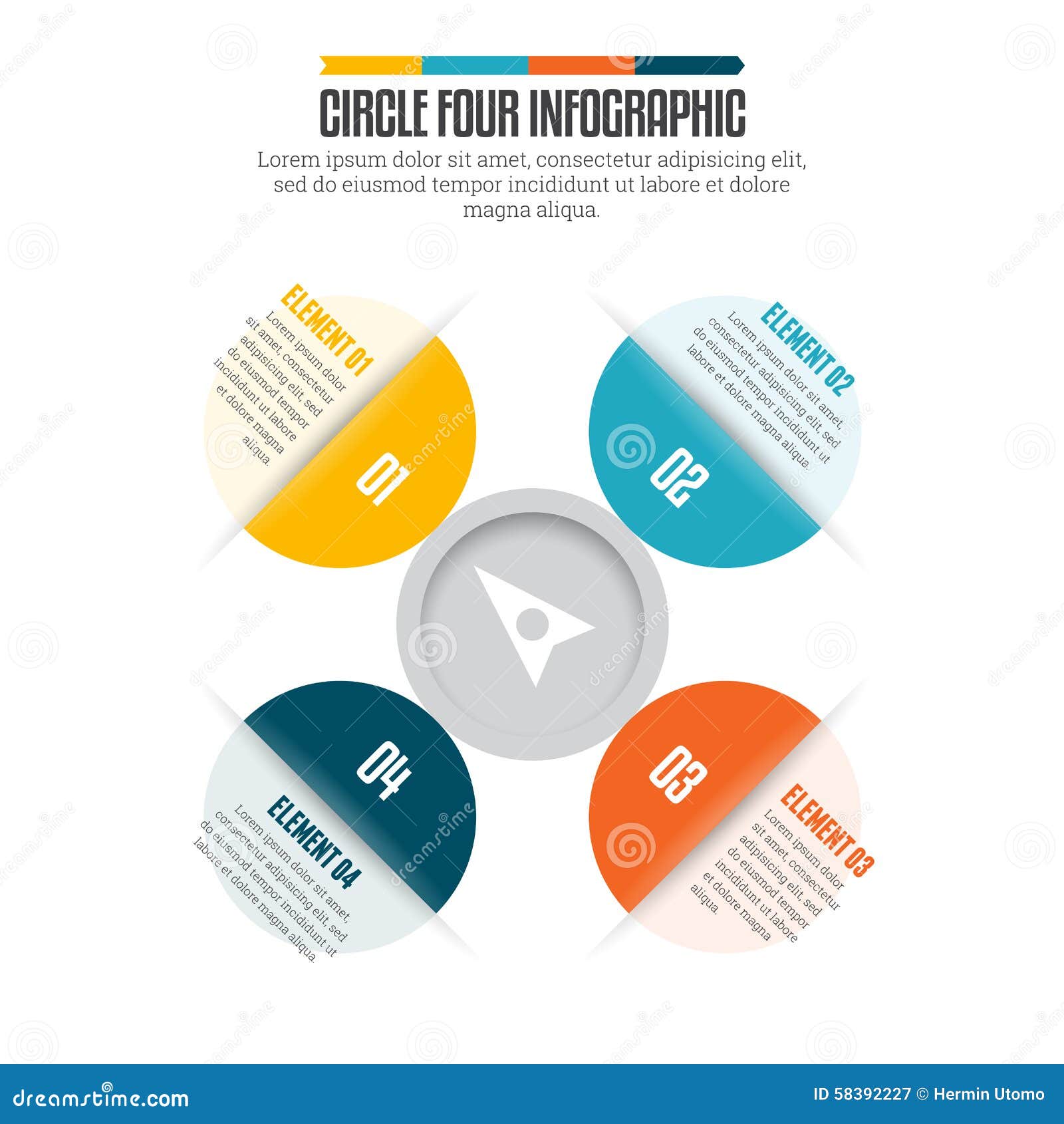 Four Infographic Design Template, With 4 Options Icons Numbers Concept ...