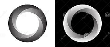 Circle with Four Segments and Gradients. Logo or Icon for Any Project ...