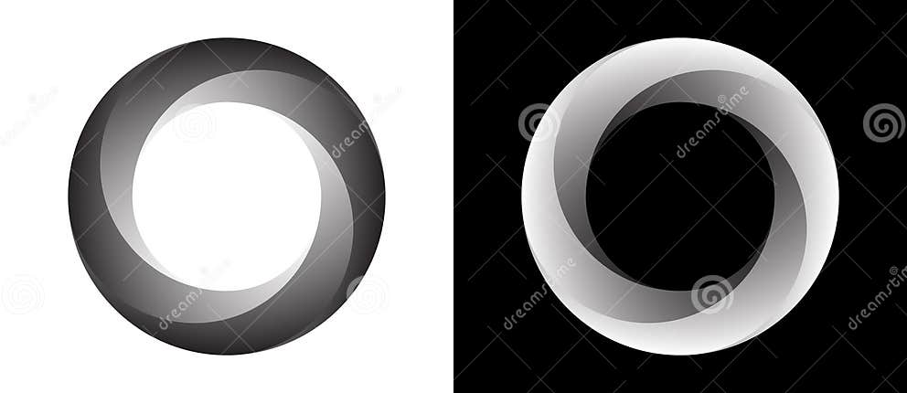 Circle with Four Segments and Gradients. Logo or Icon for Any Project ...
