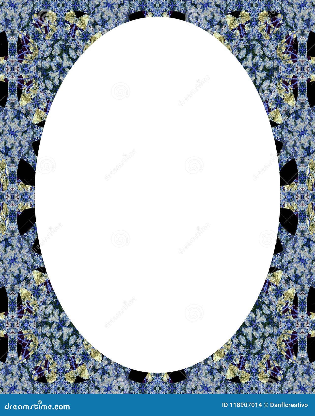 Circle Frame Background with Decorated Borders Stock Photo - Image of ...