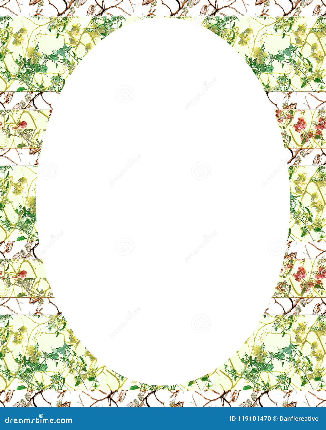 Circle Frame Background with Decorated Borders Stock Illustration ...