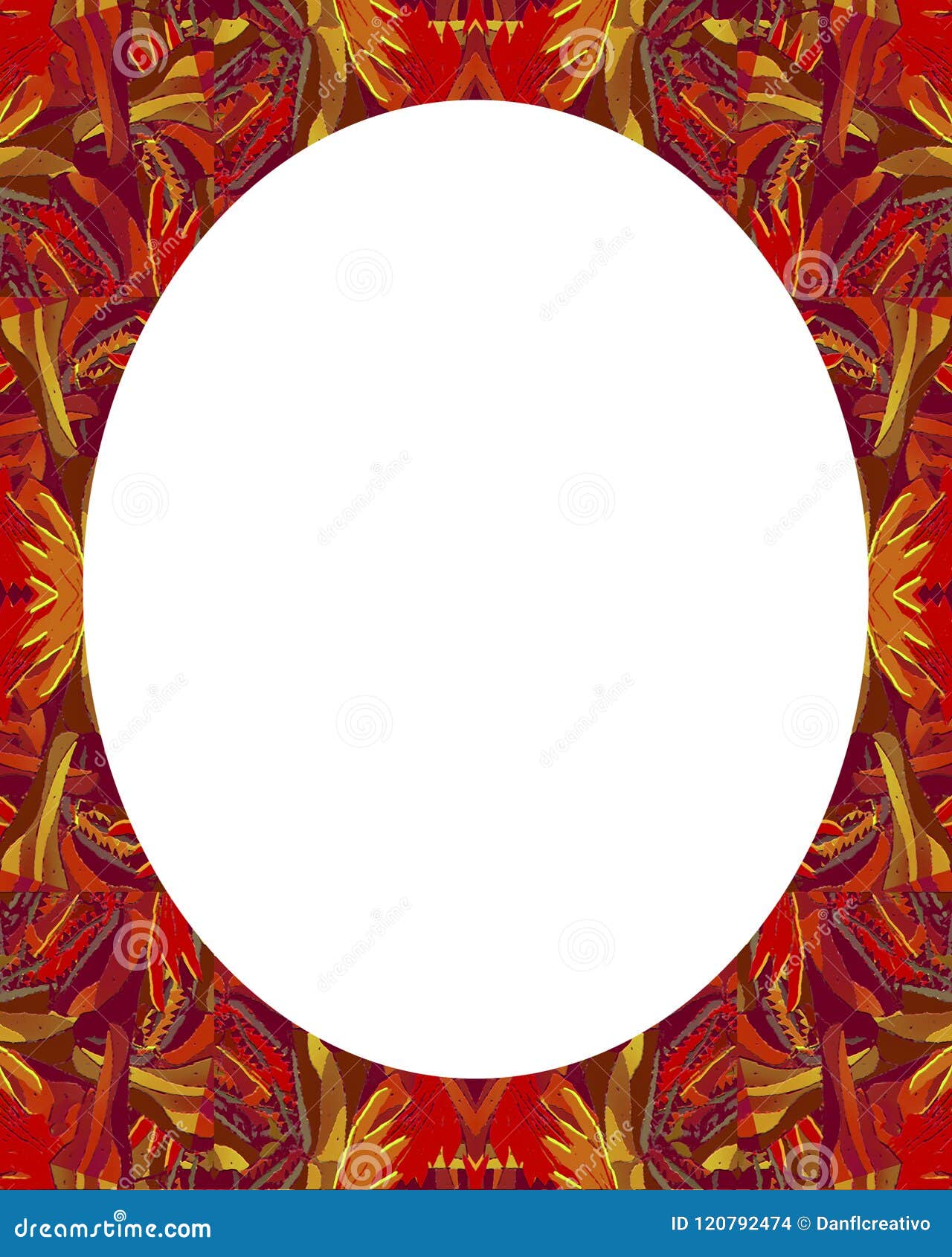 Circle Frame Background with Decorated Borders Stock Illustration ...