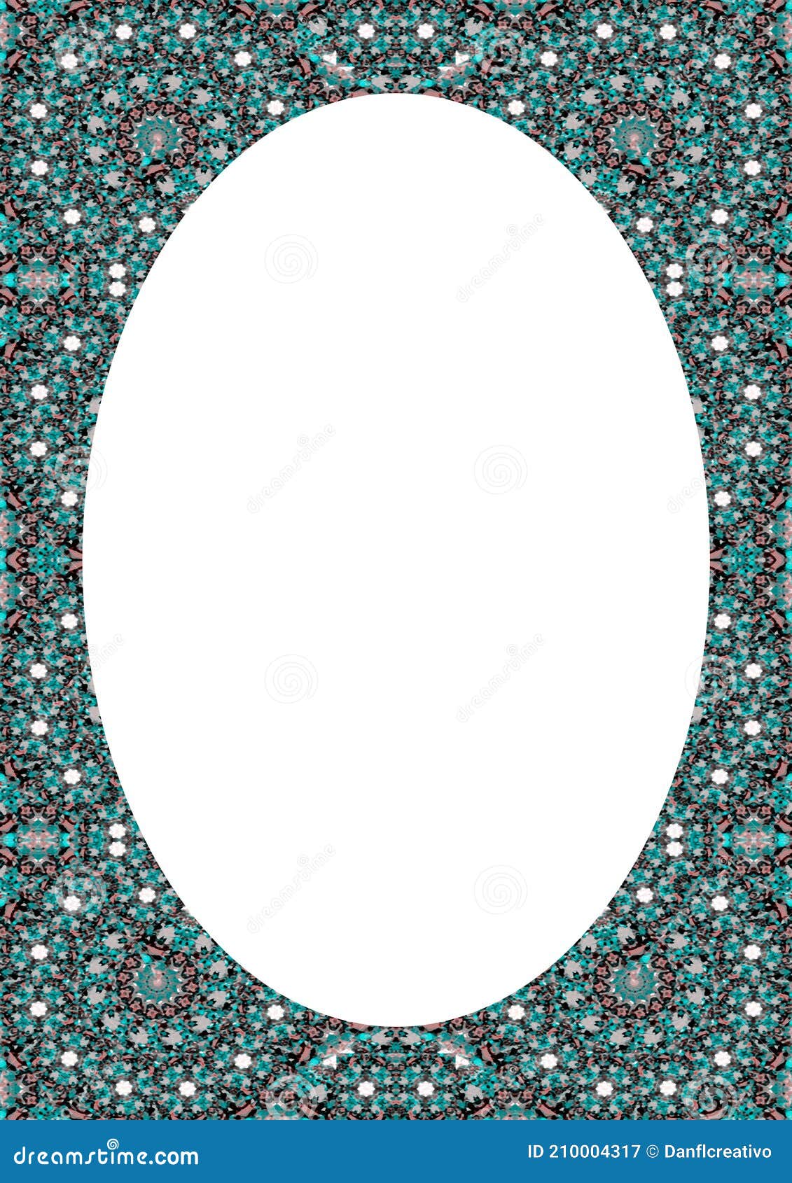 Circle Frame Background with Decorated Borders Stock Illustration ...