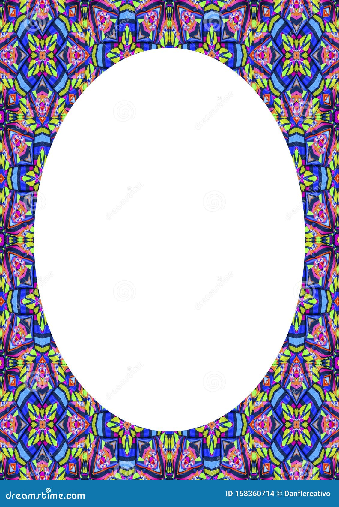 Circle Frame Background with Decorated Borders Stock Illustration ...