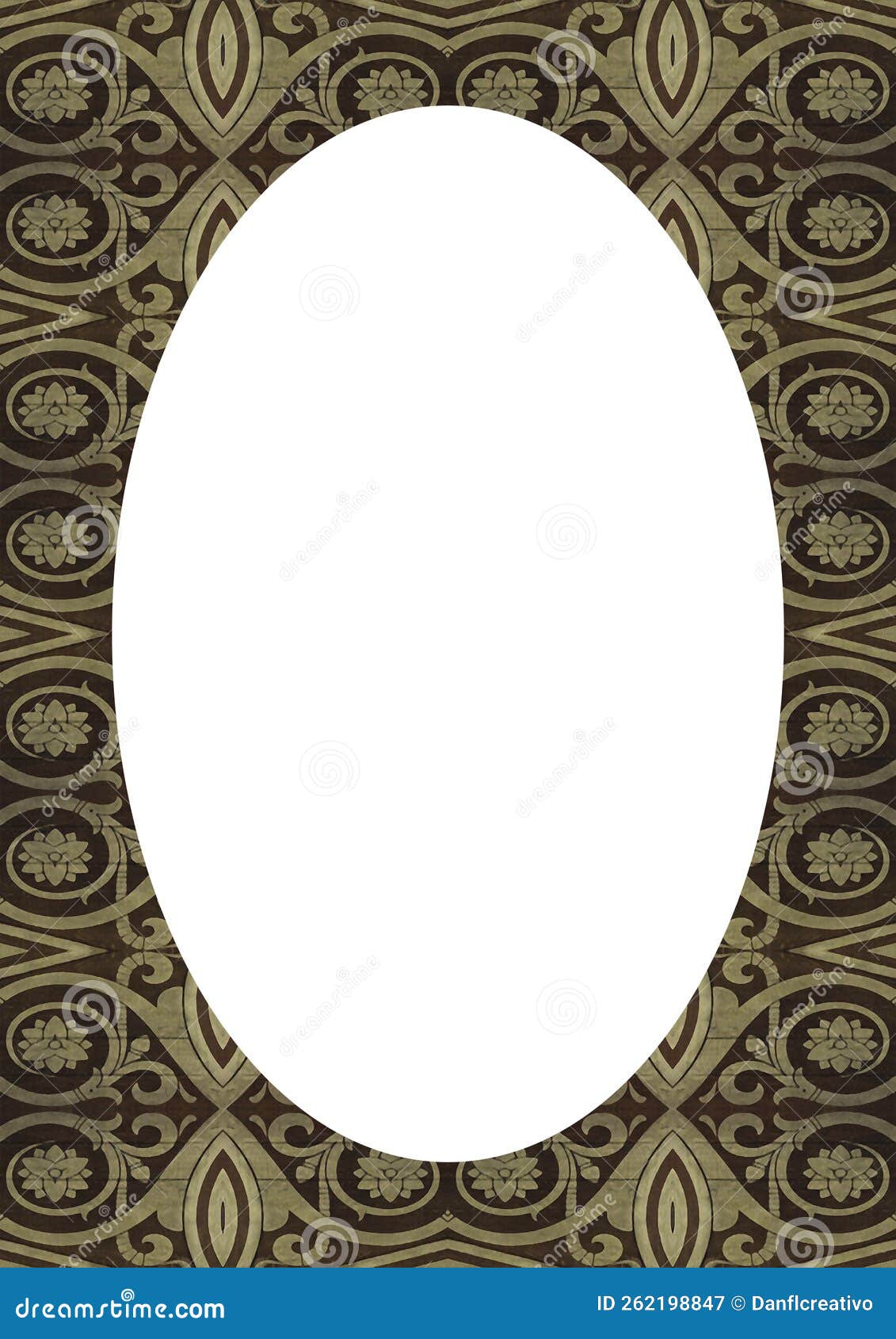 Circle Frame Background with Decorated Borders Stock Illustration ...