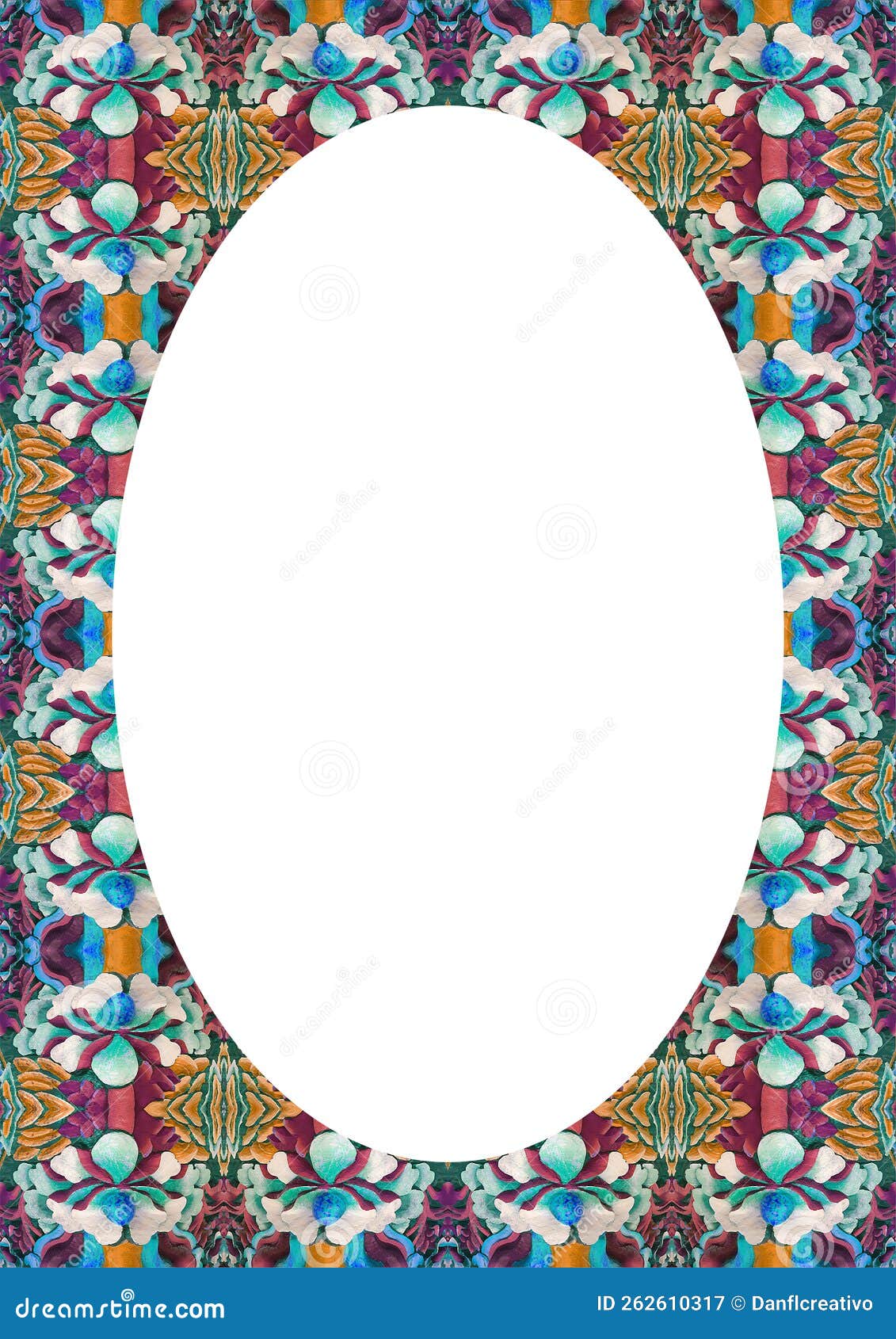 Circle Frame Background with Decorated Borders Stock Illustration ...