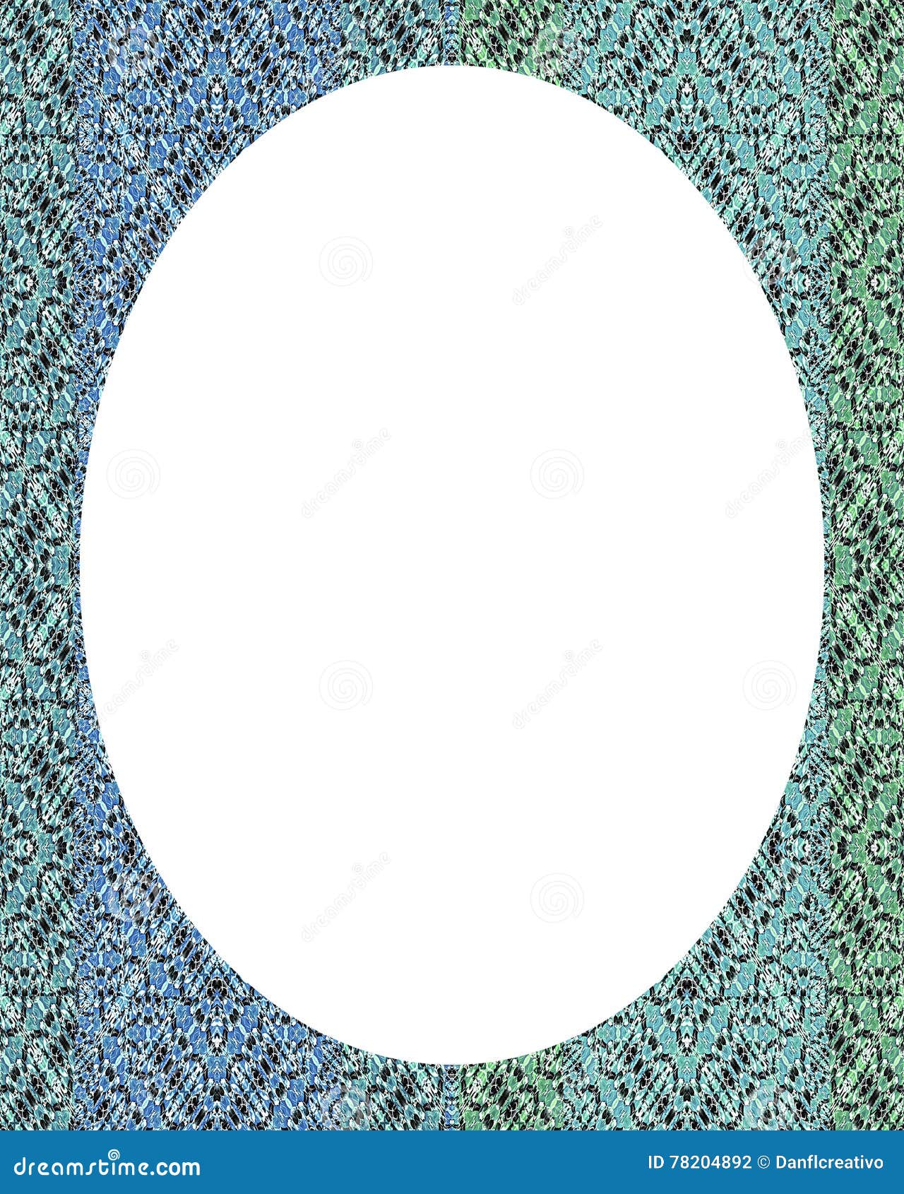 Circle Frame Background with Decorated Ethnic Borders Stock ...