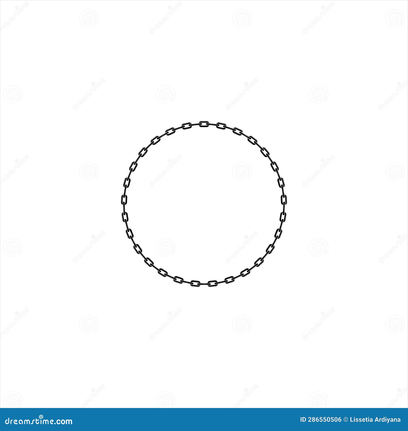 Circle Frame from Chain Vector Graphics Stock Vector - Illustration of ...