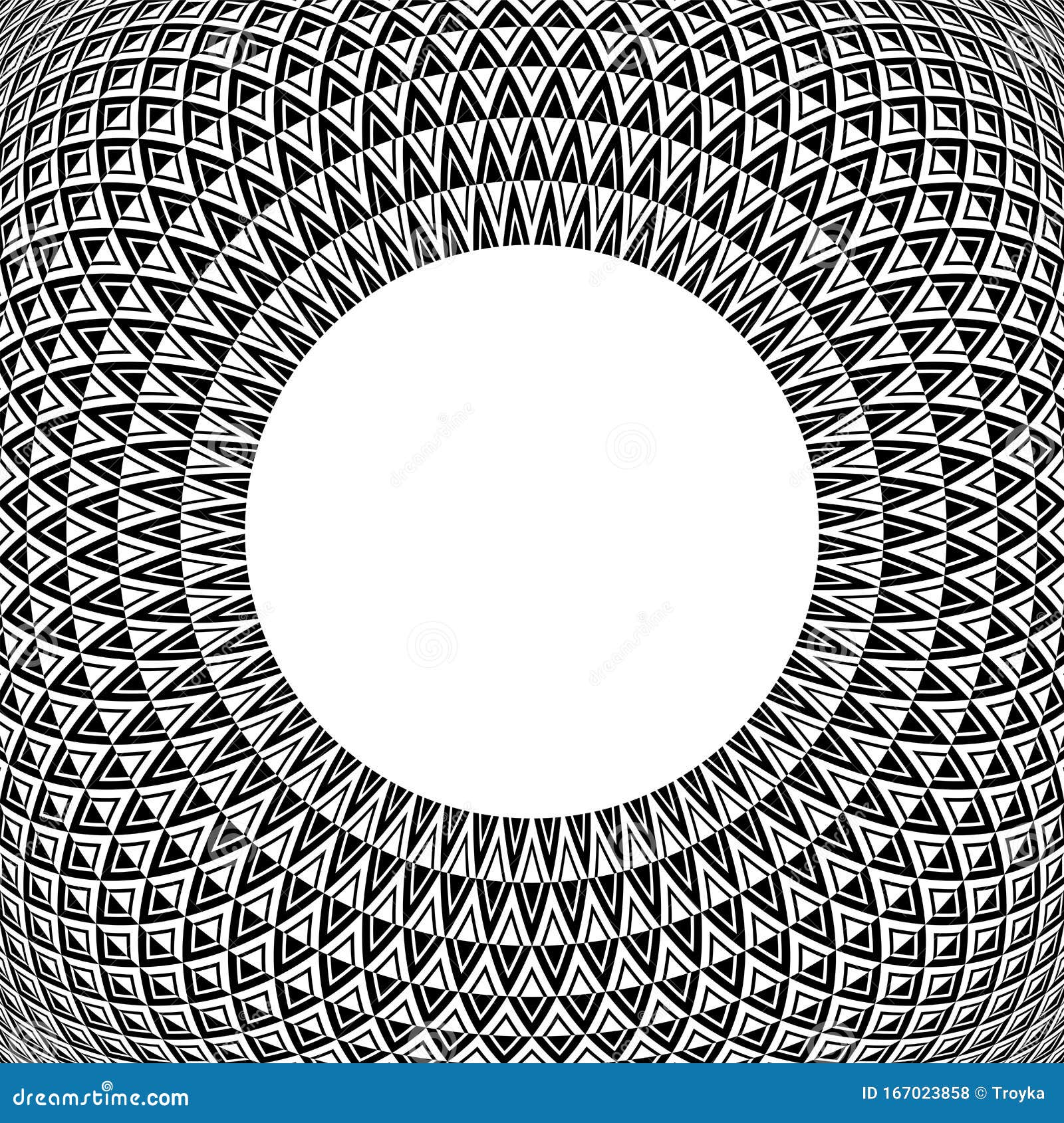 Circle Frame. Convex Geometric Pattern Stock Vector - Illustration of ...