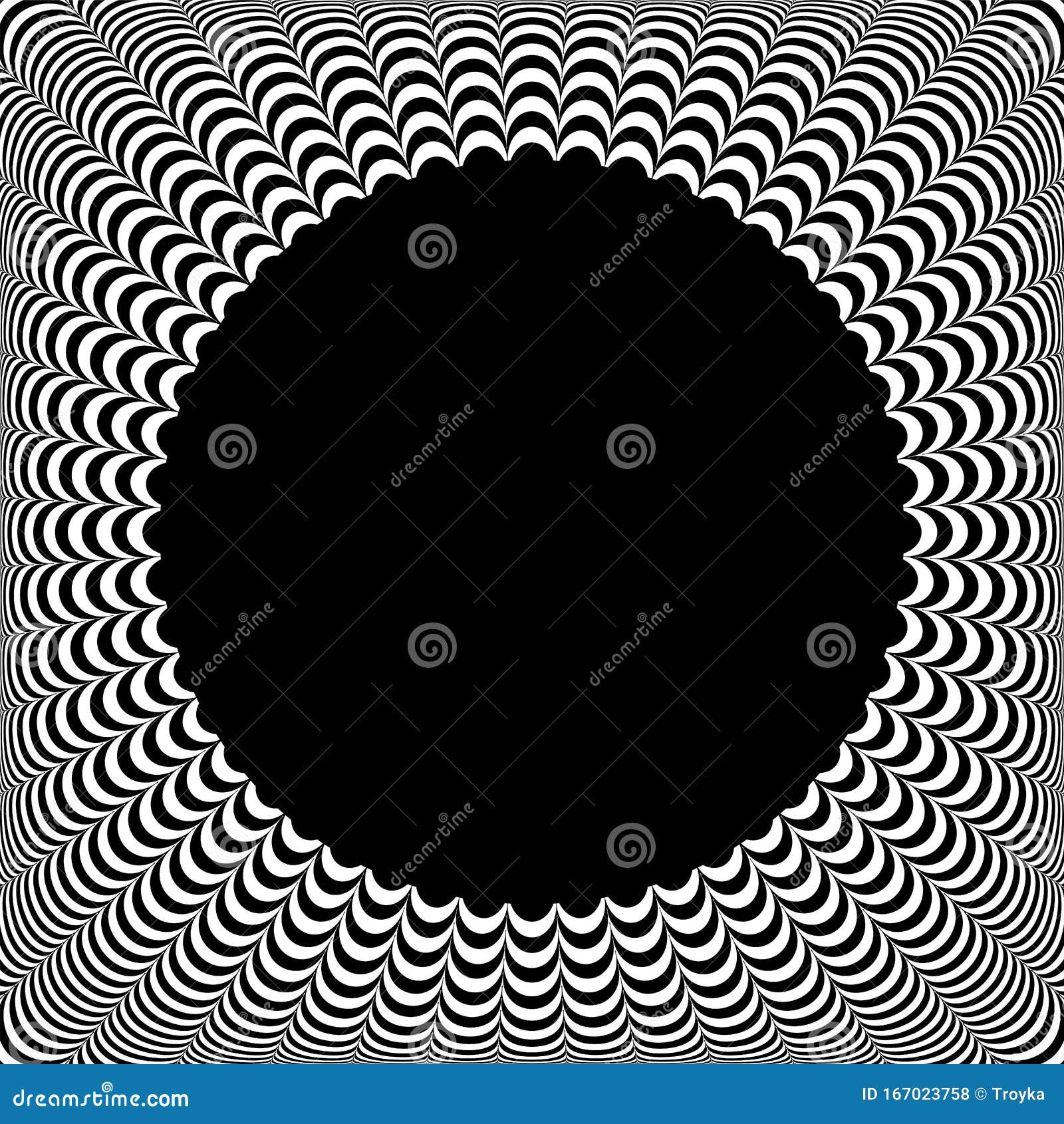 Circle Frame. 3D Illusion. Convex Pattern Stock Vector - Illustration ...