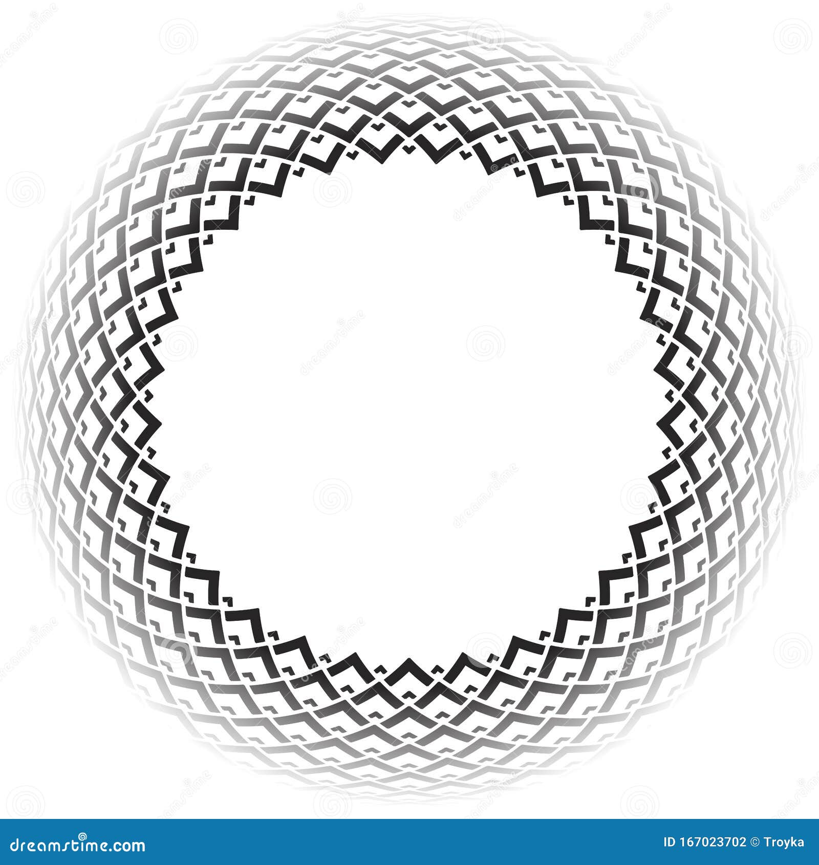 Circle frame. 3D illusion stock vector. Illustration of convex - 167023702