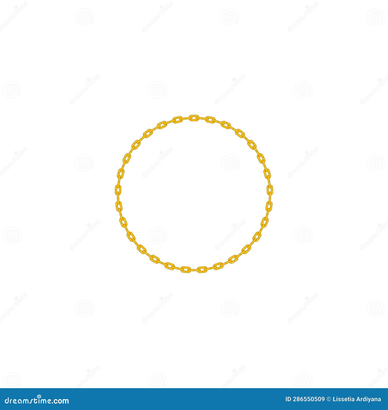 Circle Frame from Gold Chain Vector Graphics Stock Vector ...