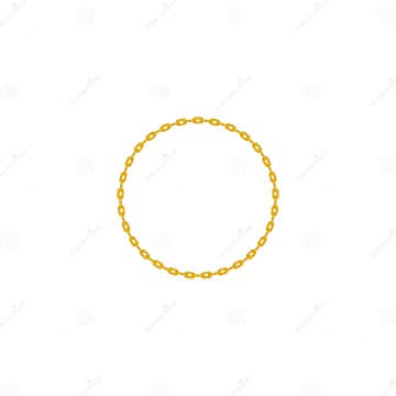 Circle Frame from Gold Chain Vector Graphics Stock Vector ...