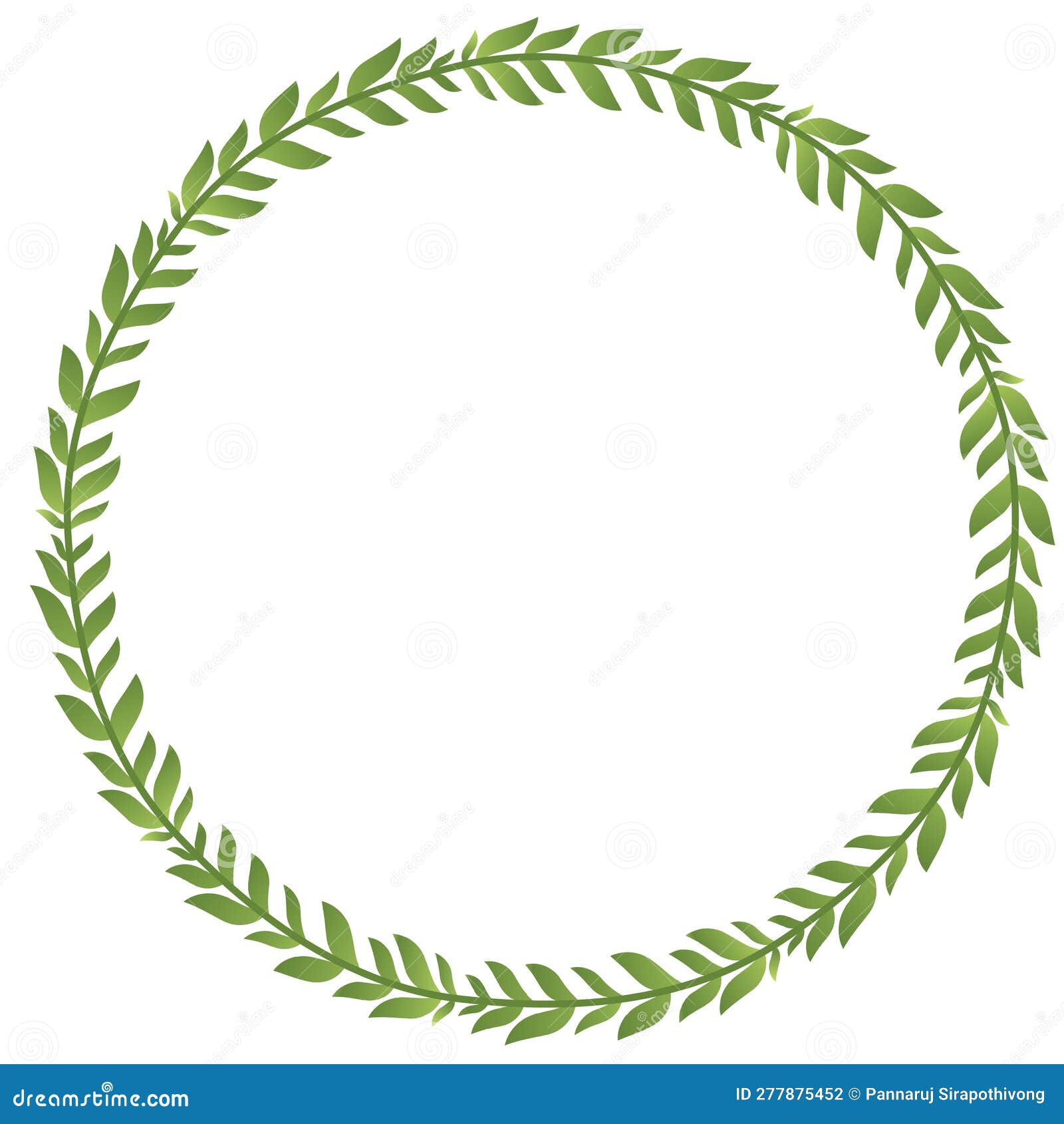 Circle Frame Green Leaf stock photo. Illustration of frame - 277875452