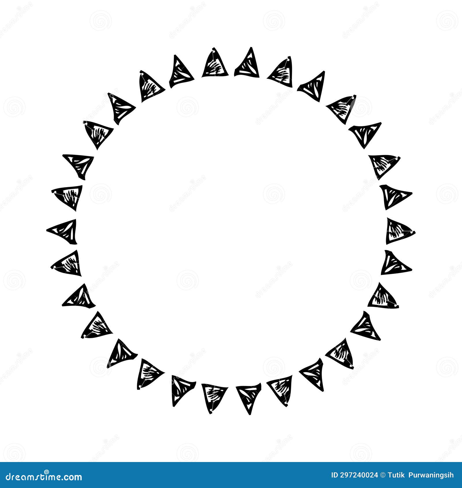 Circle Frame, Hand Draw Sketch Doodle at White Stock Vector ...