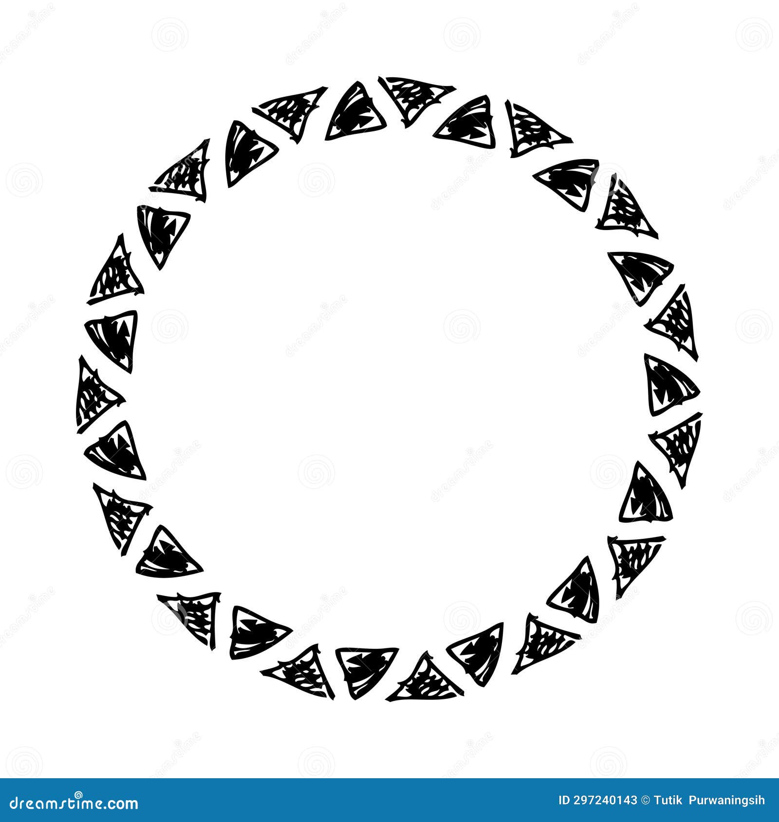 Circle Frame, Hand Draw Sketch Doodle at White Stock Vector ...