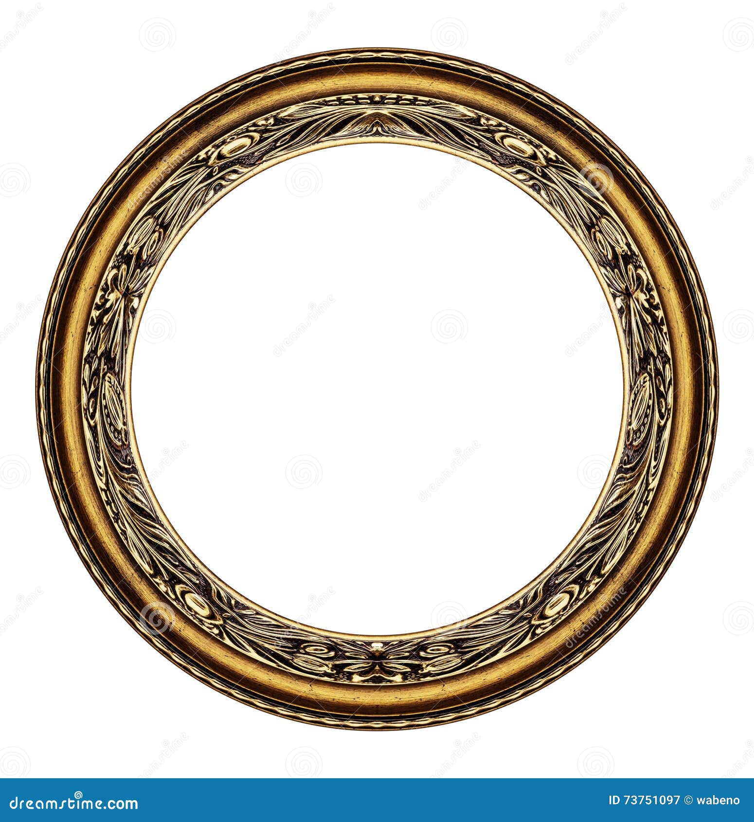 Circle Frame Isolated on White Stock Image - Image of museum ...
