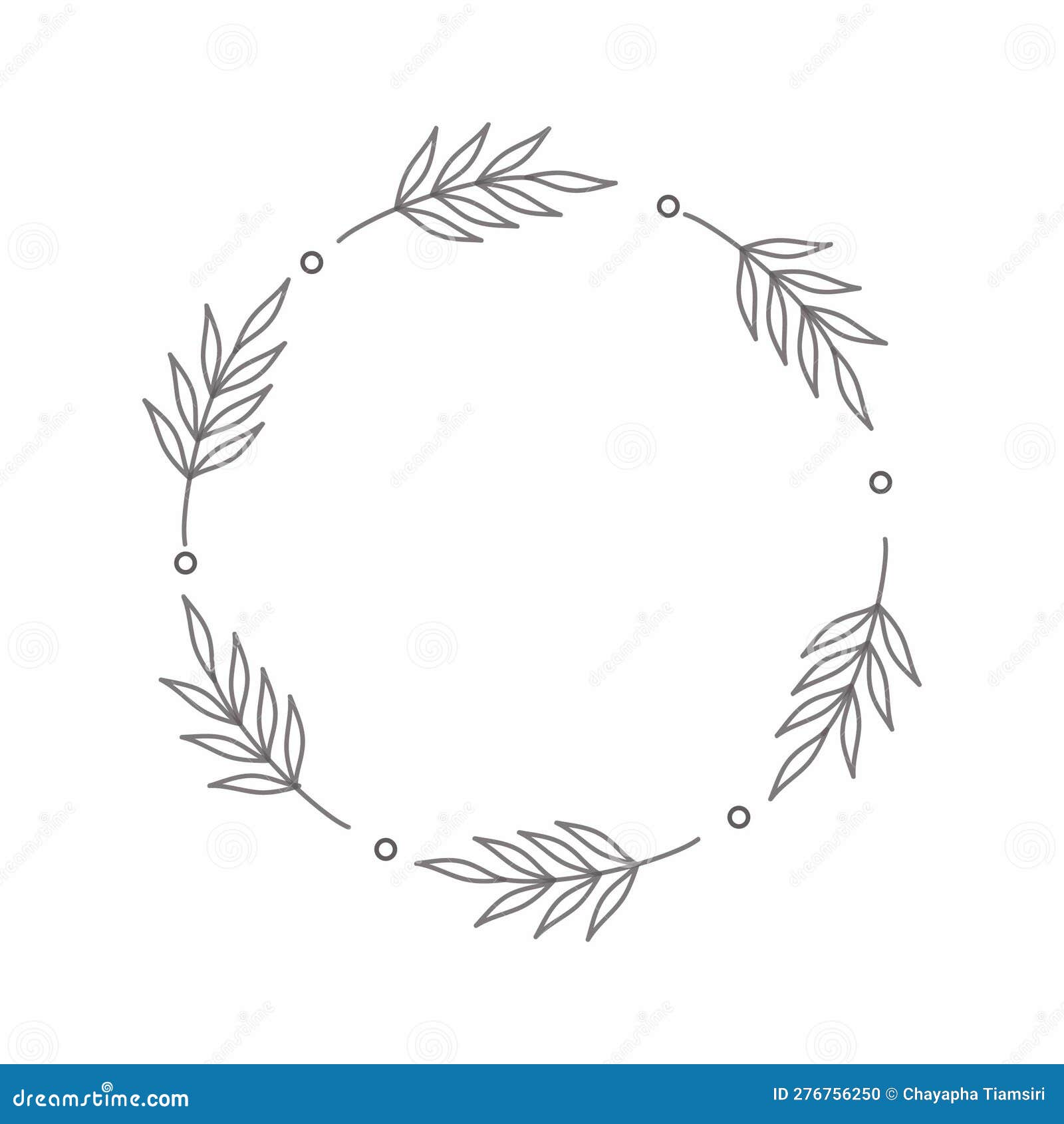 Circle frame leaves stock illustration. Illustration of frame - 276756250