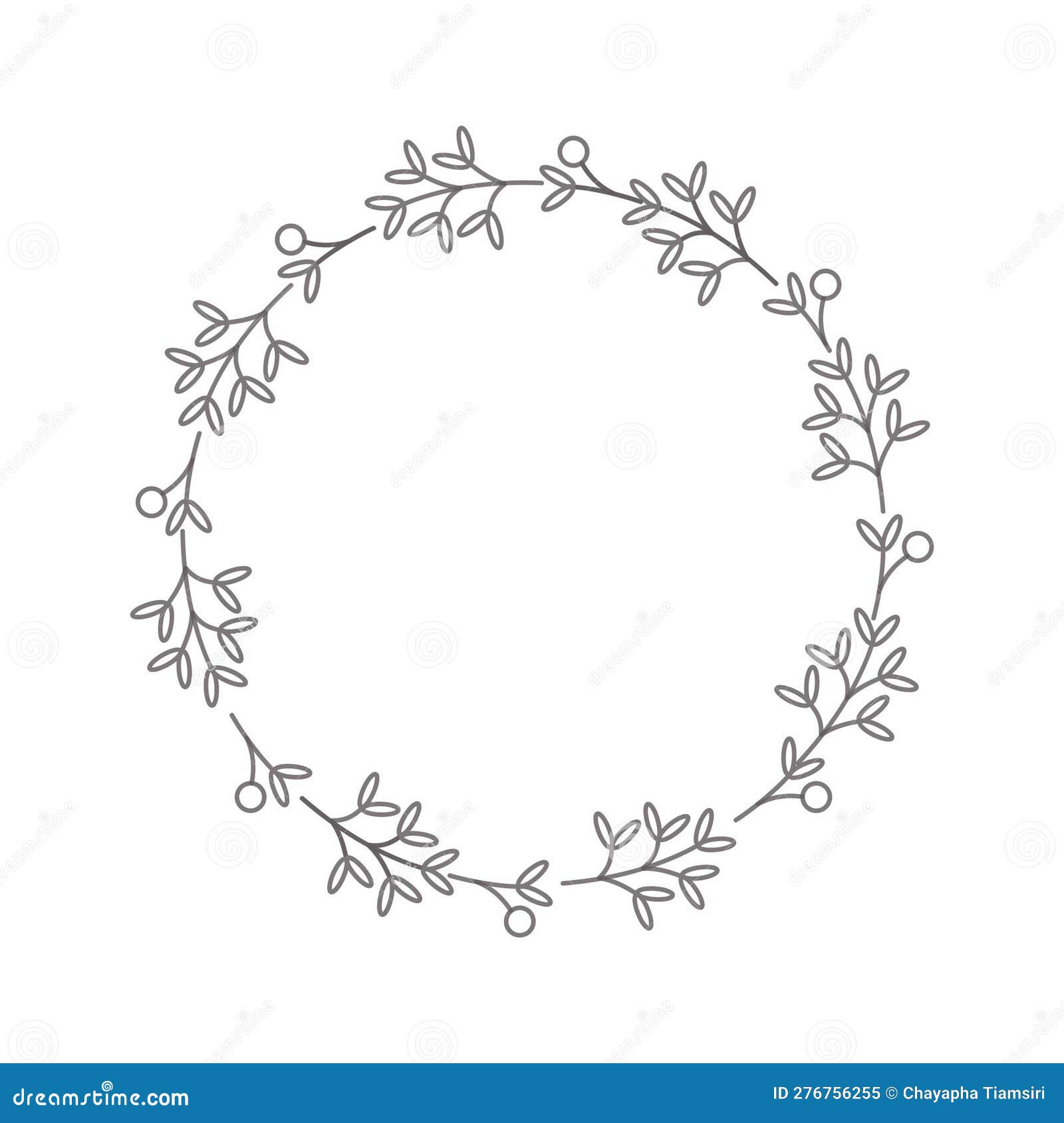 Circle frame leaves stock illustration. Illustration of round - 276756255
