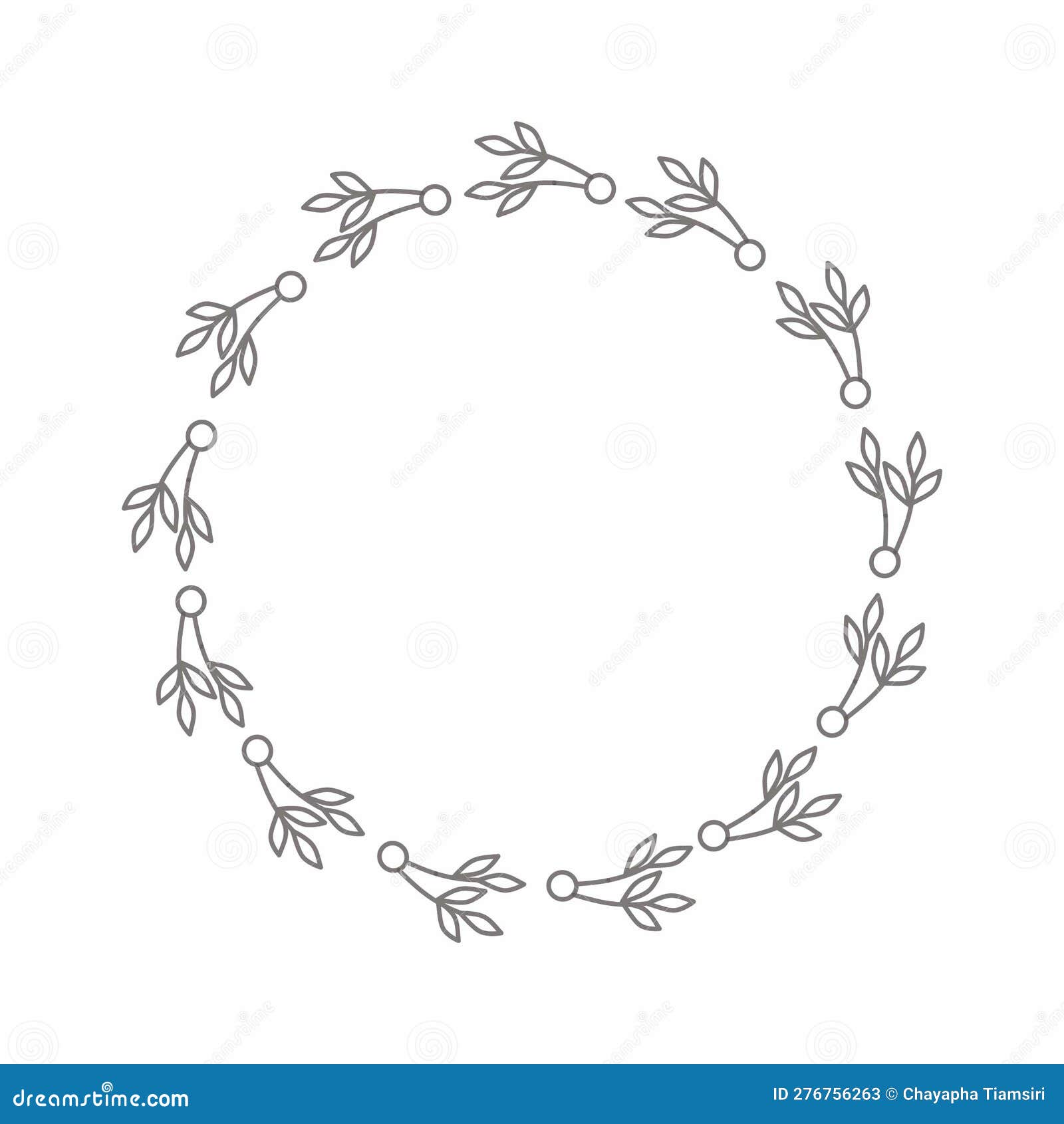 Circle frame leaves stock illustration. Illustration of frame - 276756263