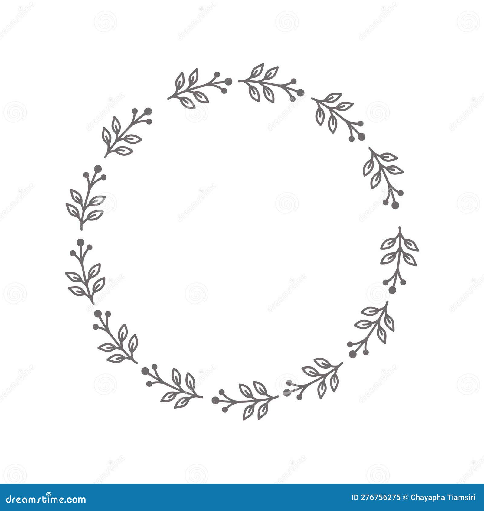 Circle frame leaves stock illustration. Illustration of decoration ...