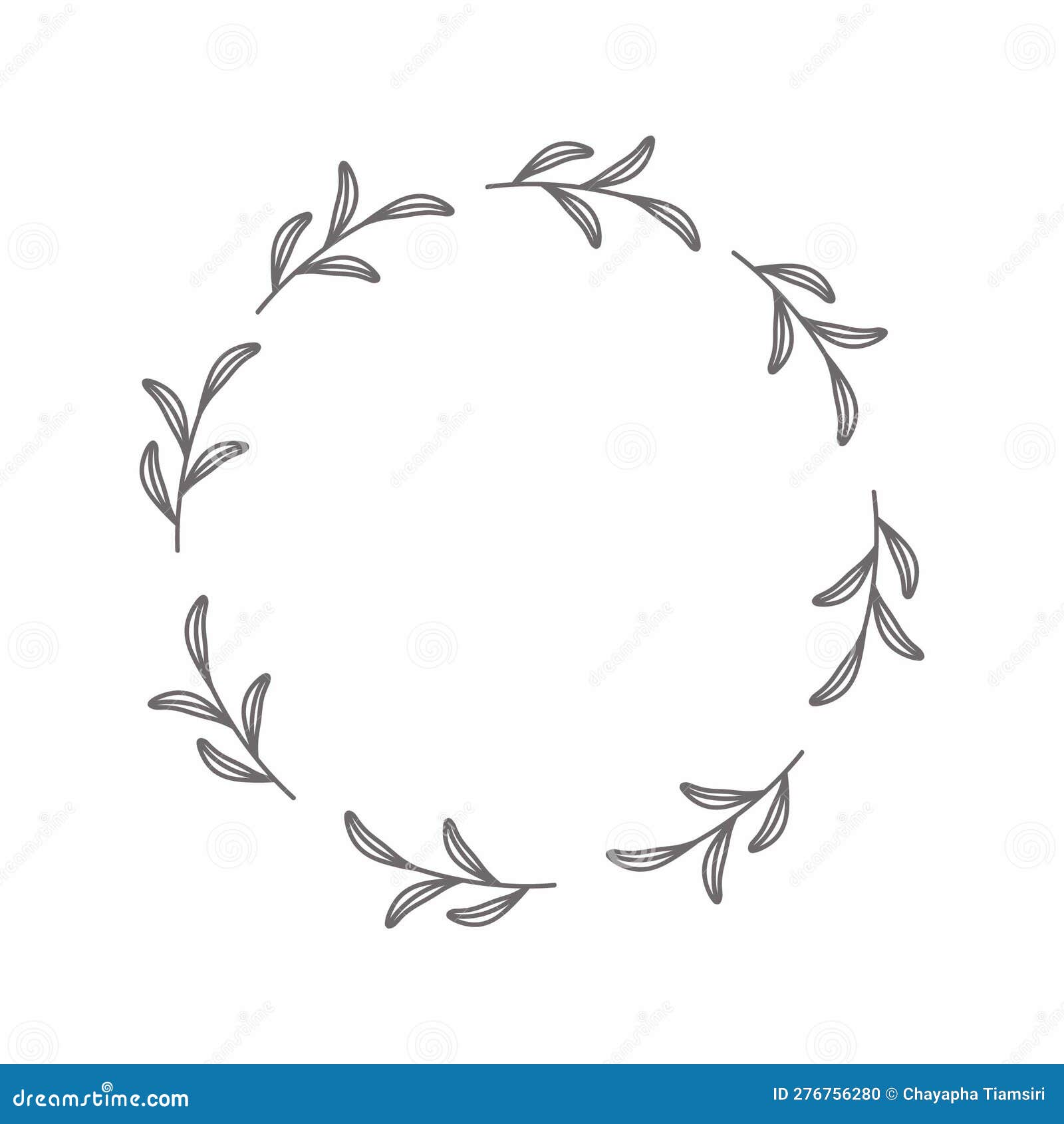 Circle frame leaves stock illustration. Illustration of template ...