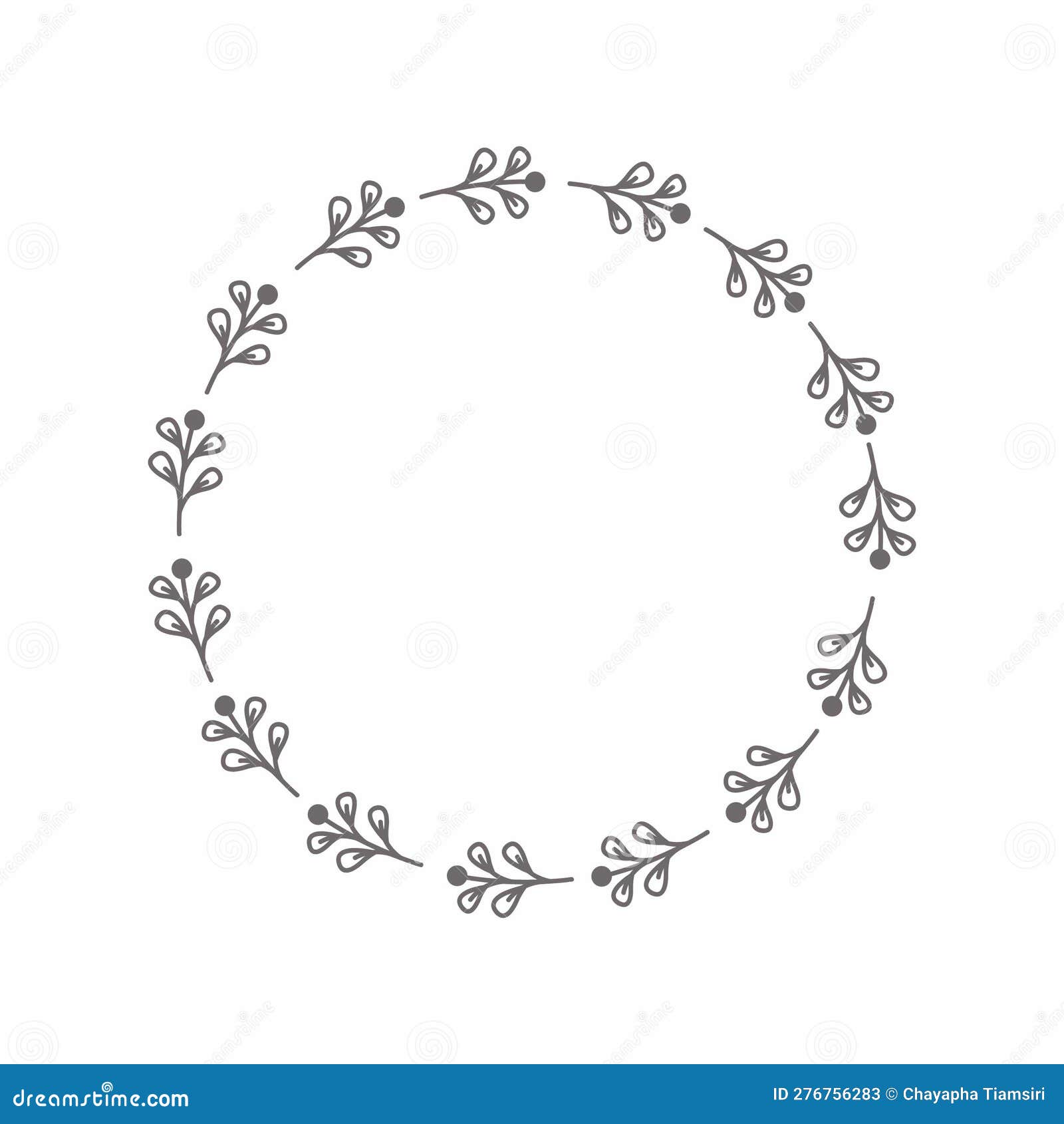 Circle frame leaves stock illustration. Illustration of invitation ...