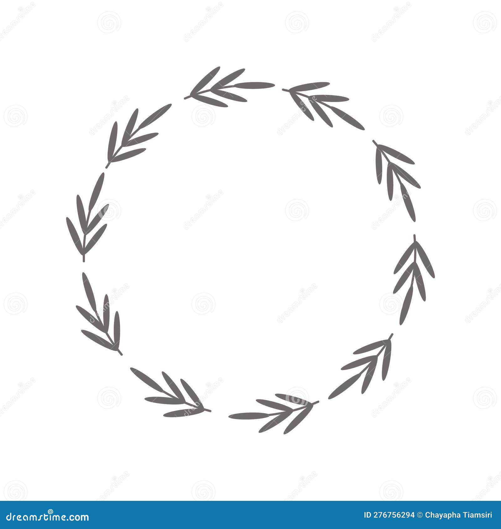Circle frame leaves stock illustration. Illustration of vector - 276756294