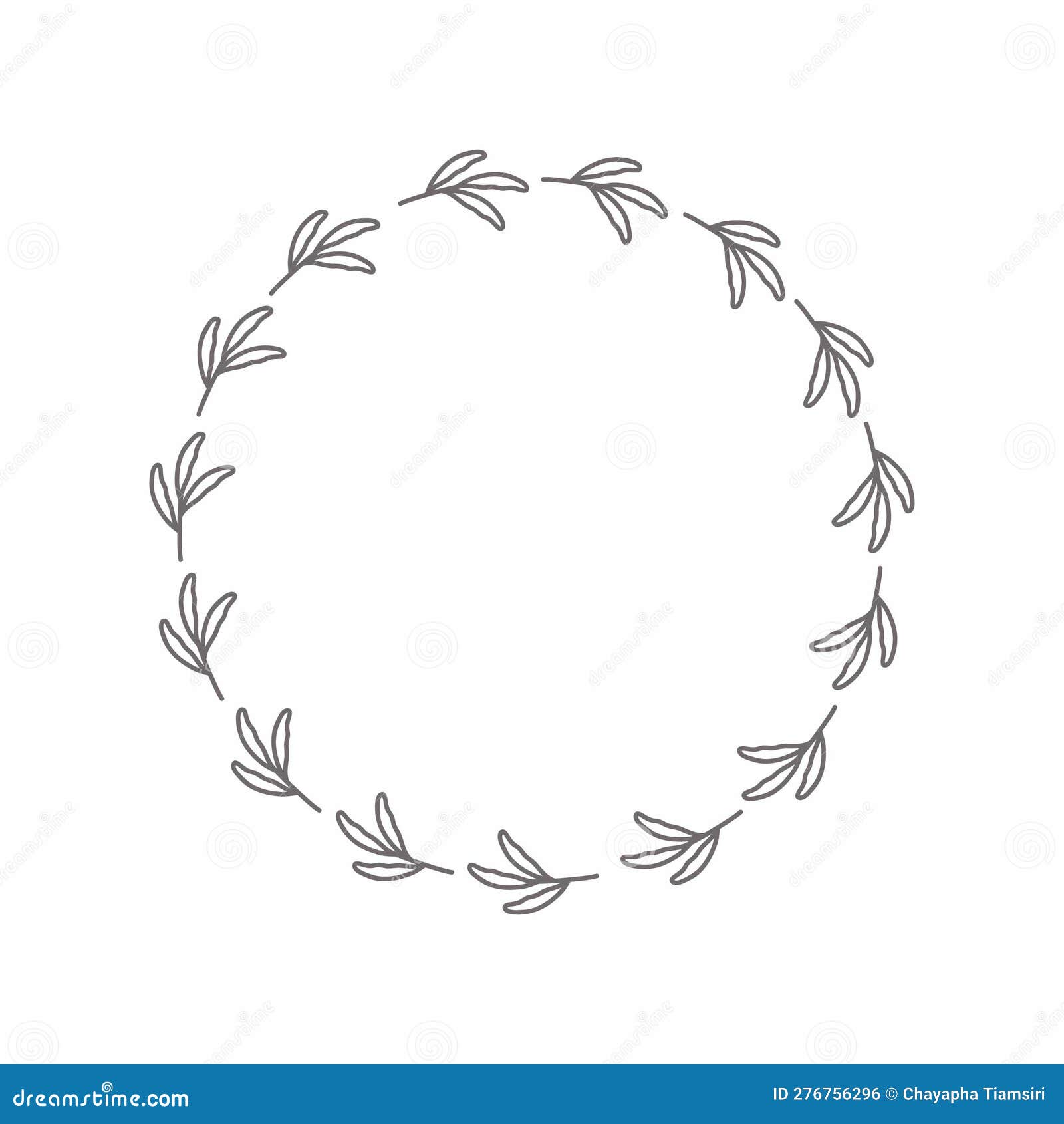 Circle frame leaves stock illustration. Illustration of logo - 276756296