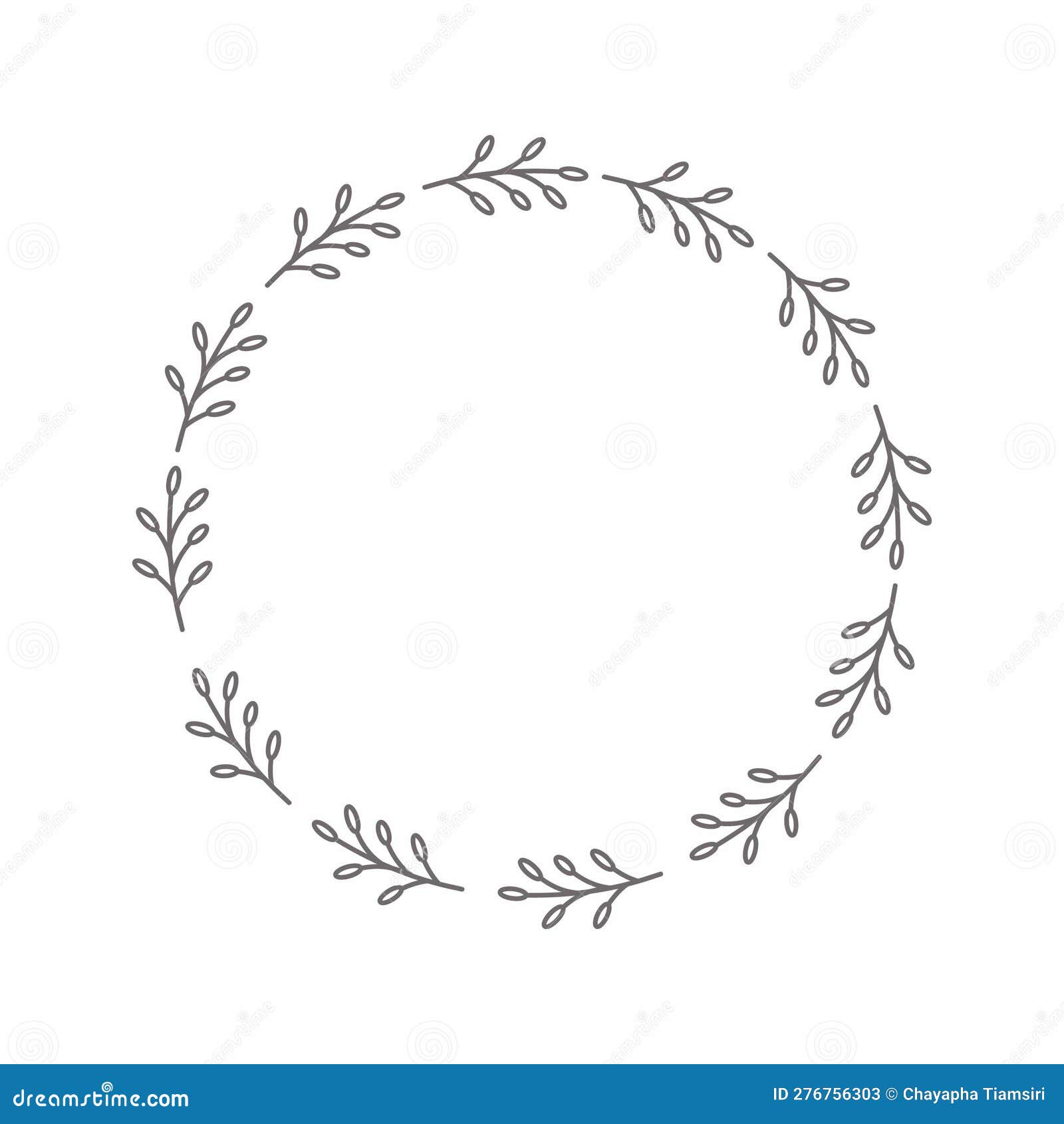 Circle frame leaves stock illustration. Illustration of round - 276756303