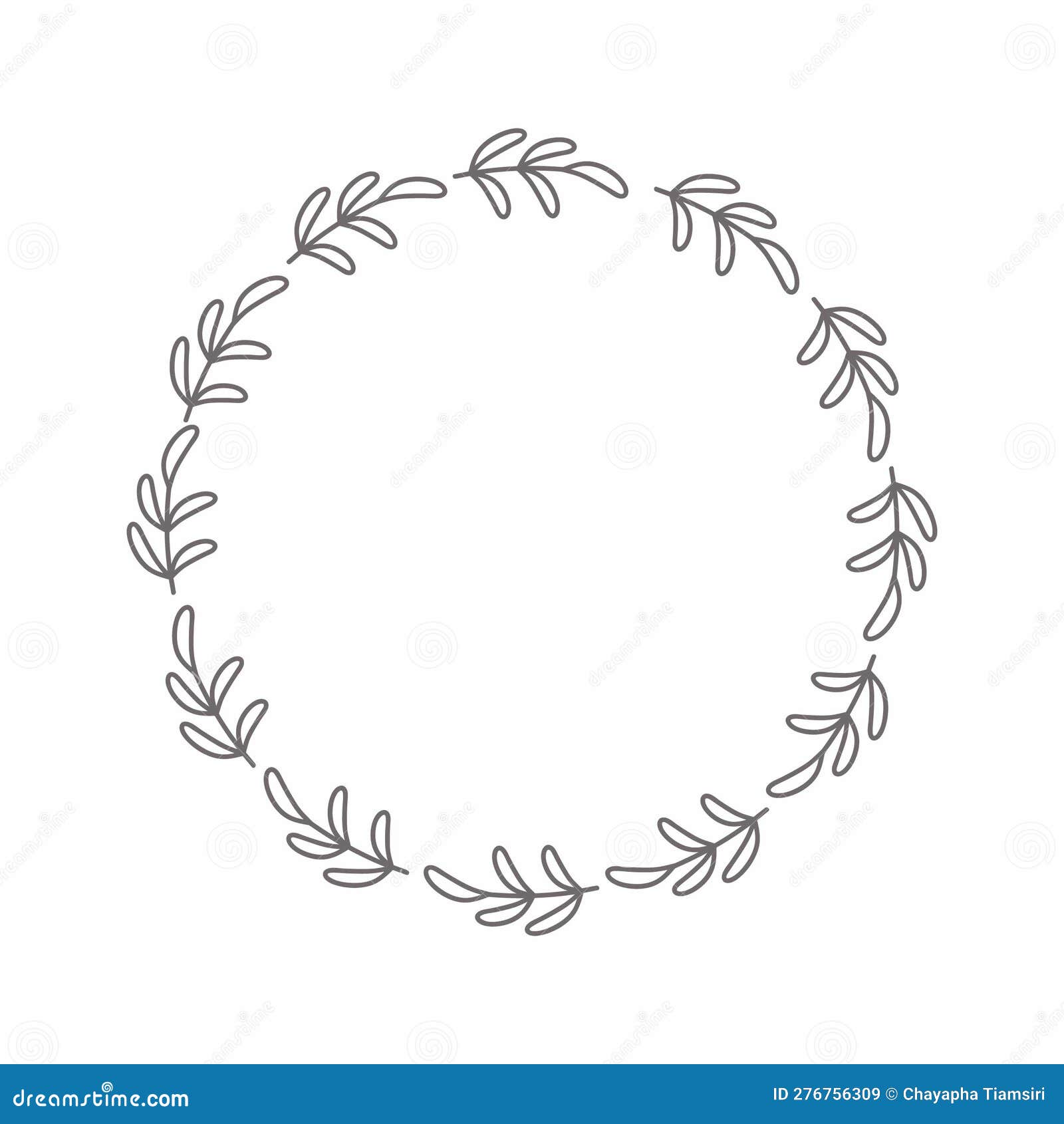 Circle frame leaves stock illustration. Illustration of round - 276756309
