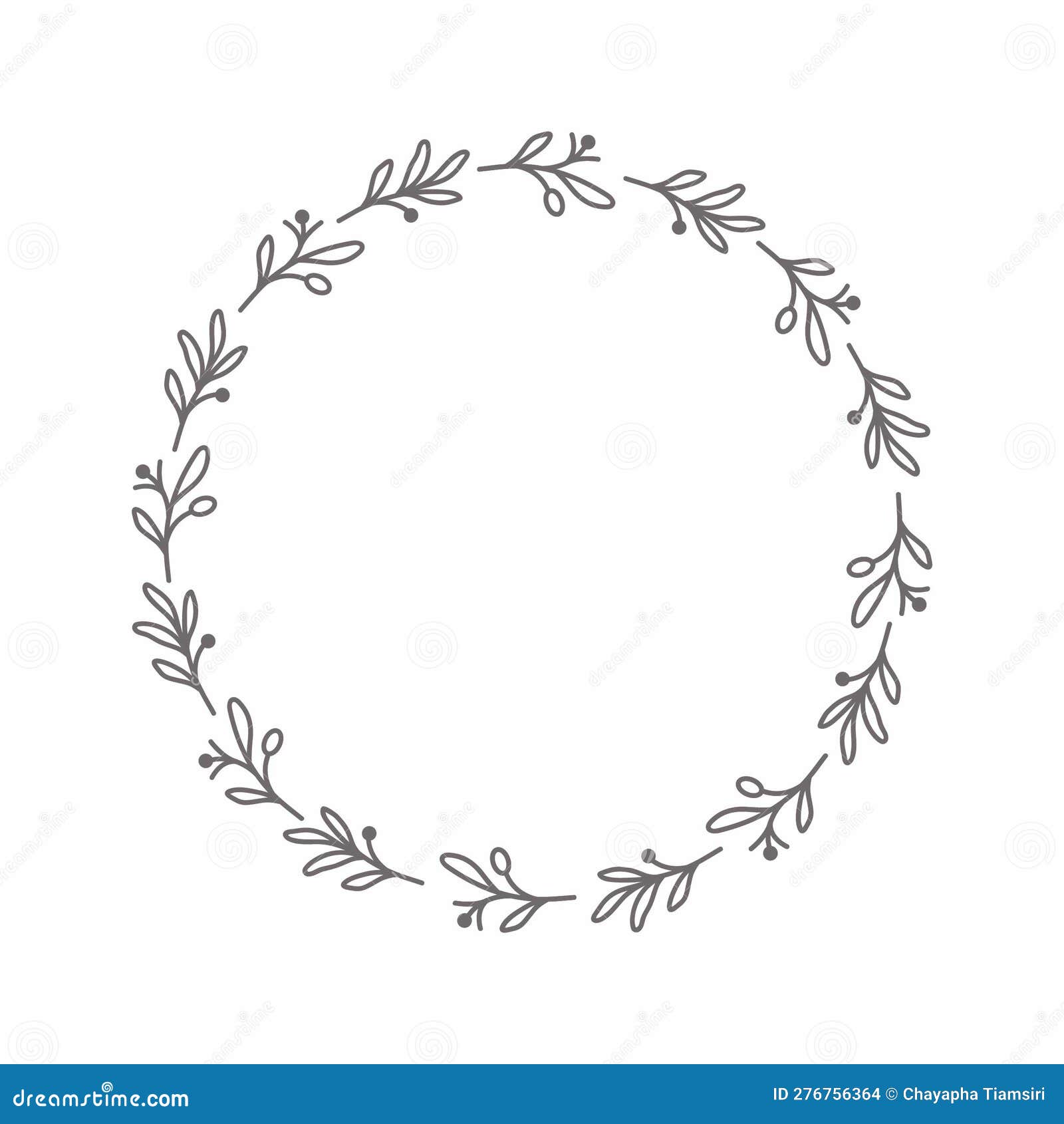 Circle frame leaves stock illustration. Illustration of card - 276756364