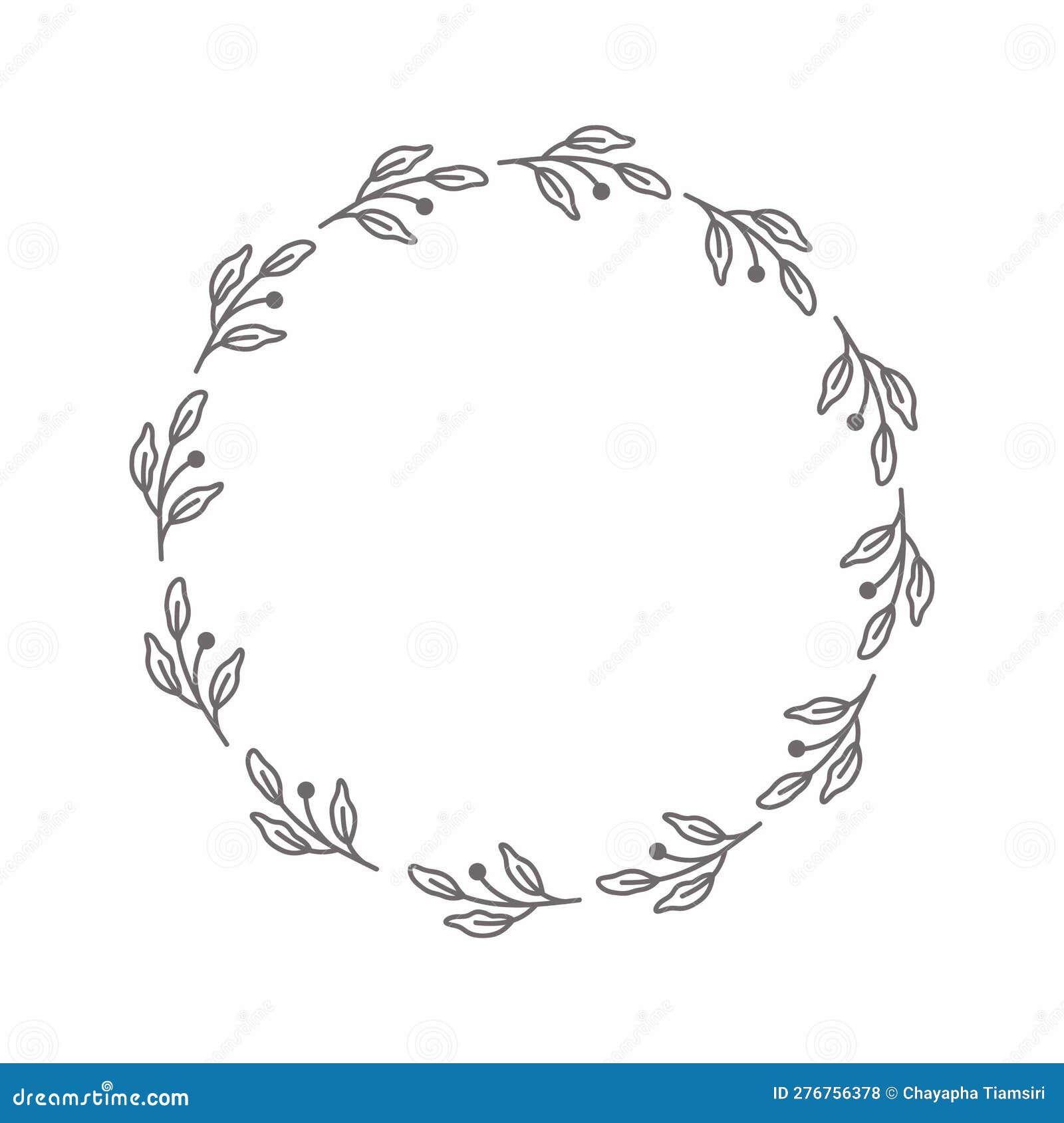 Circle frame leaves stock illustration. Illustration of leaf - 276756378