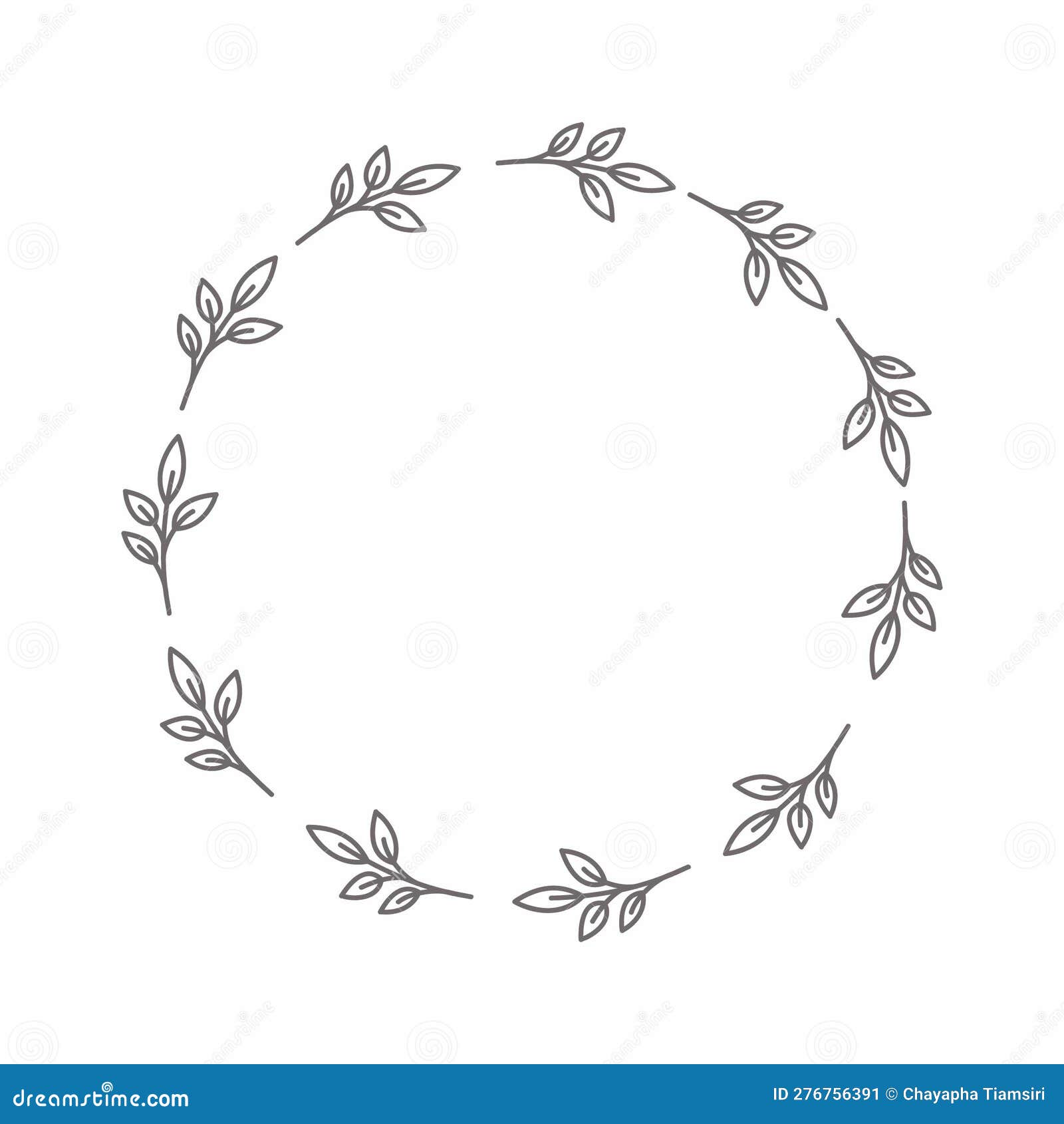 Circle frame leaves stock illustration. Illustration of graphic - 276756391