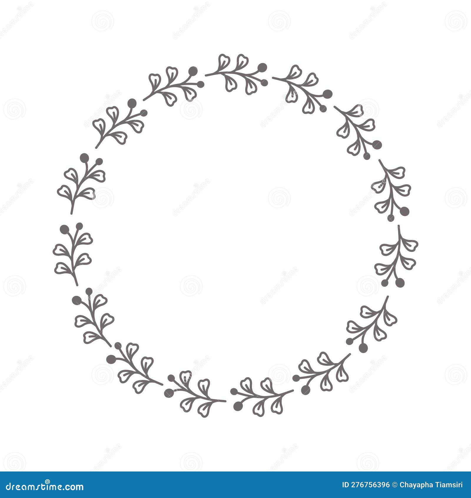 Circle frame leaves stock illustration. Illustration of wedding - 276756396