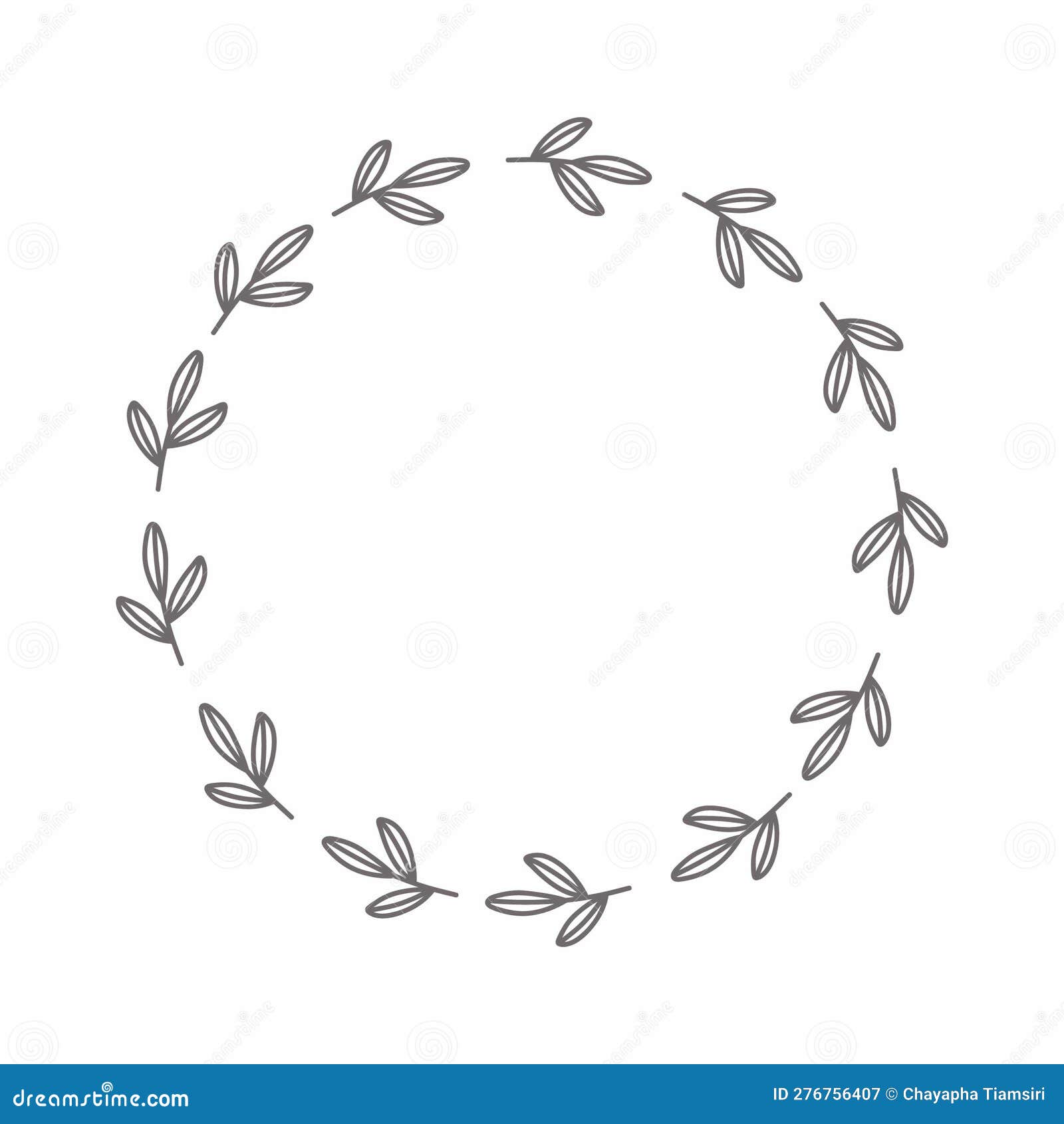 Circle frame leaves stock illustration. Illustration of design - 276756407