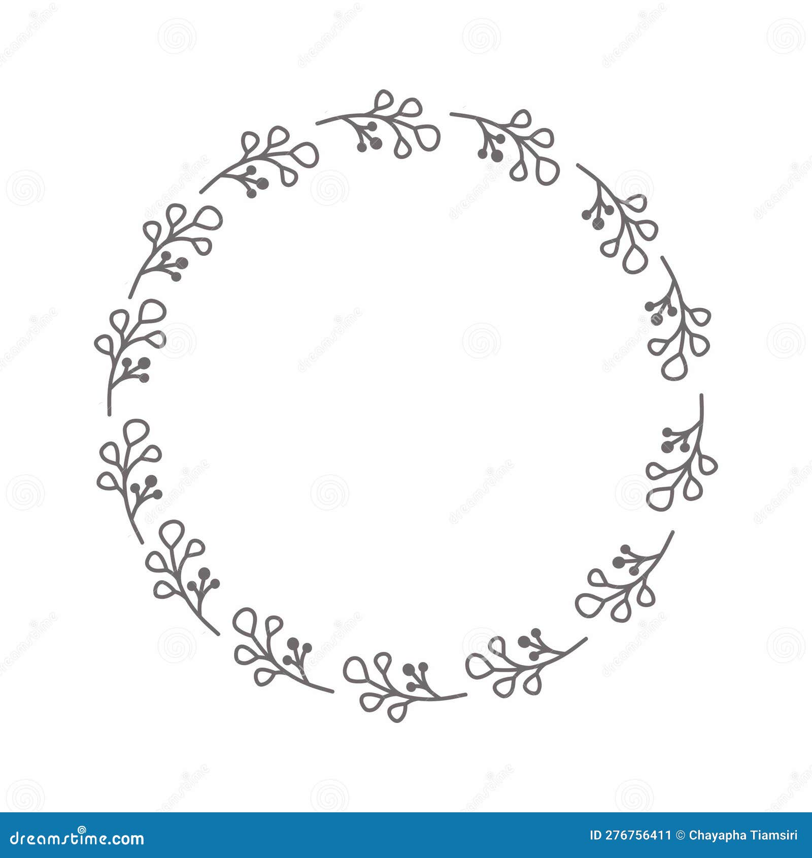 Circle frame leaves stock illustration. Illustration of decoration ...