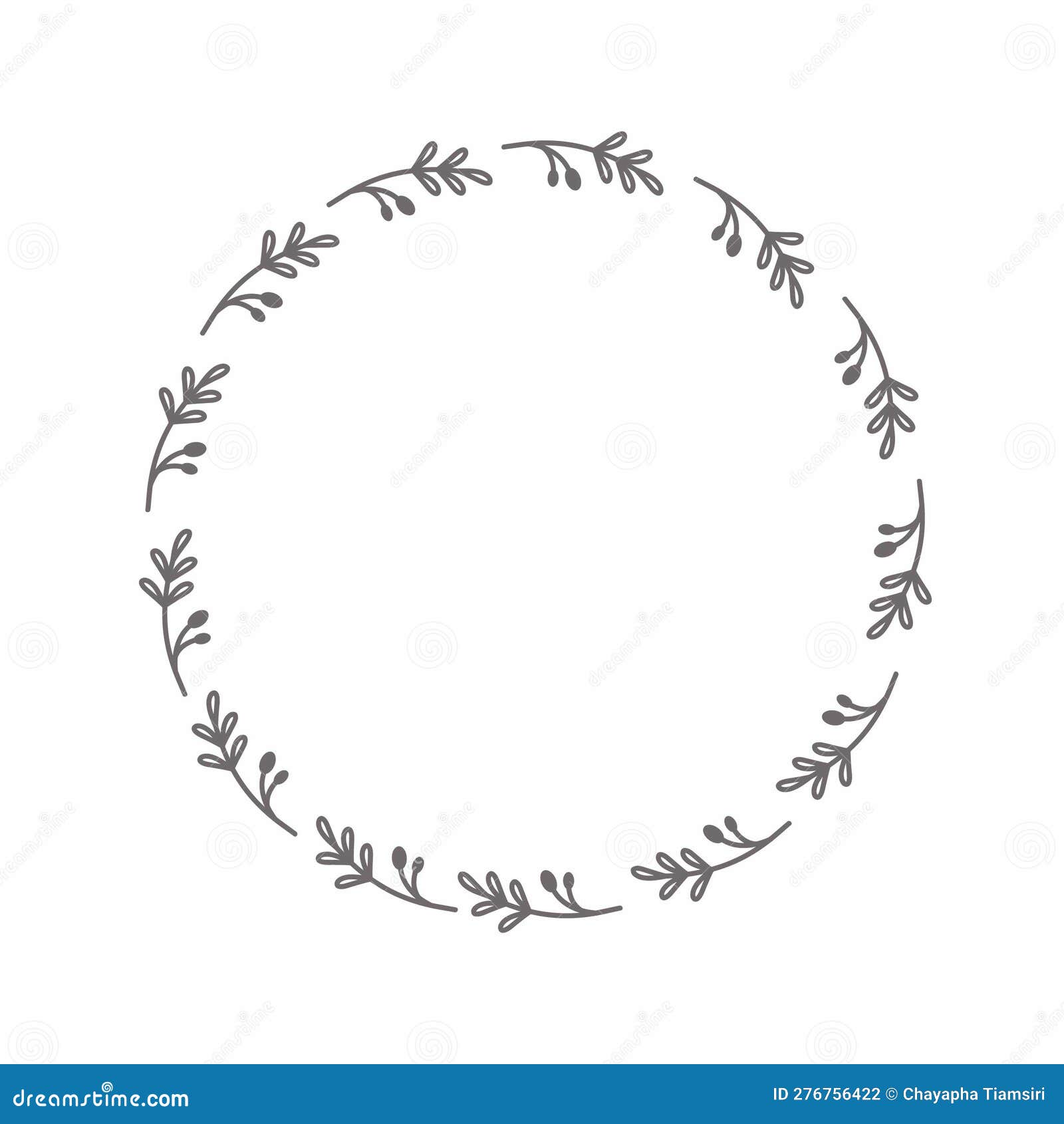 Circle frame leaves stock illustration. Illustration of floral - 276756422