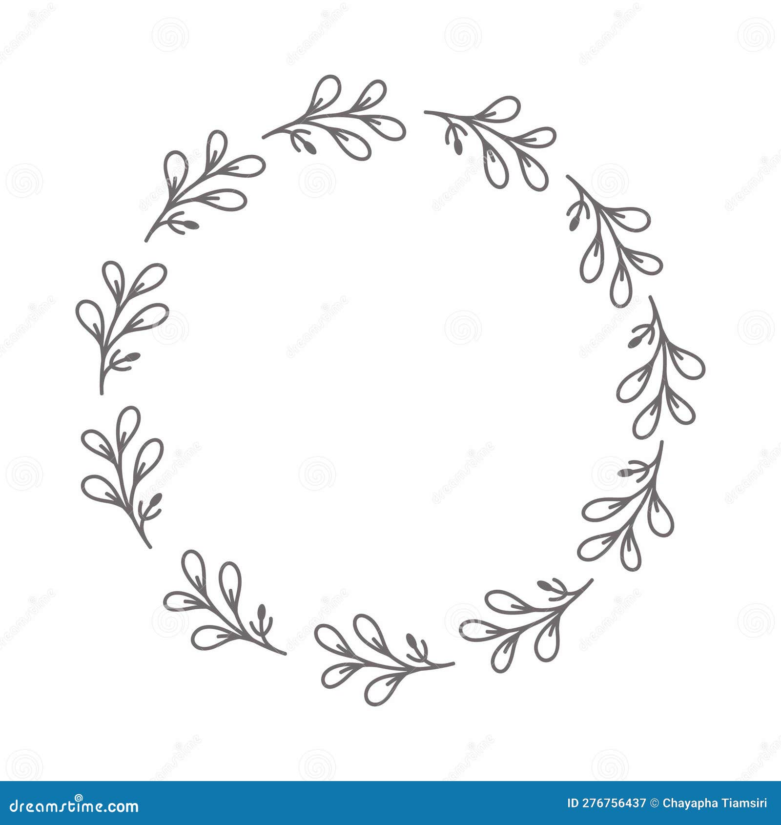 Circle frame leaves stock illustration. Illustration of circle - 276756437