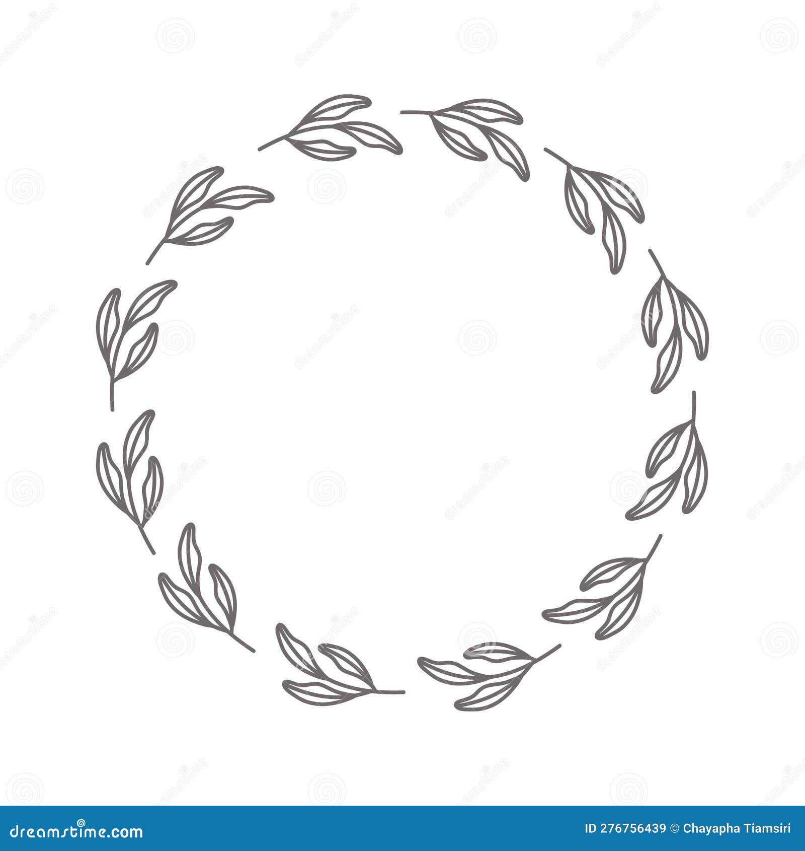 Circle frame leaves stock illustration. Illustration of element - 276756439