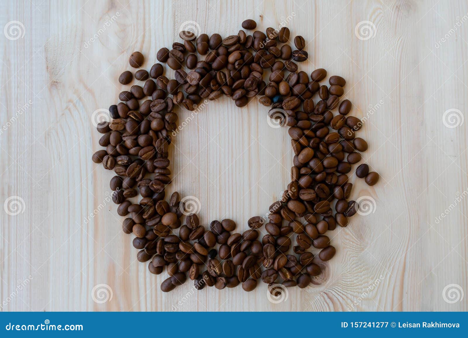 Circle Frame Made of Coffee Beans Stock Image - Image of beans, seed ...