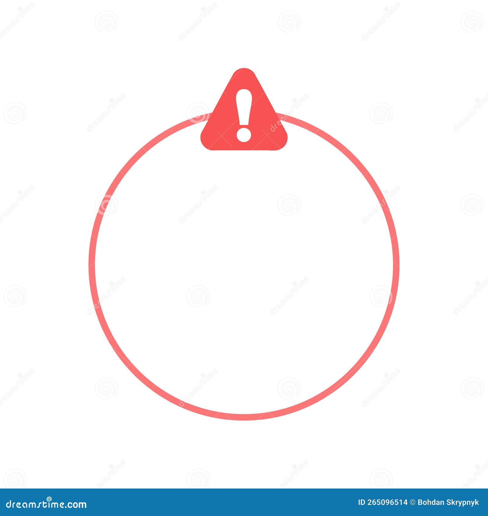 Circle Frame with Red Exclamation Mark Stock Vector - Illustration of ...