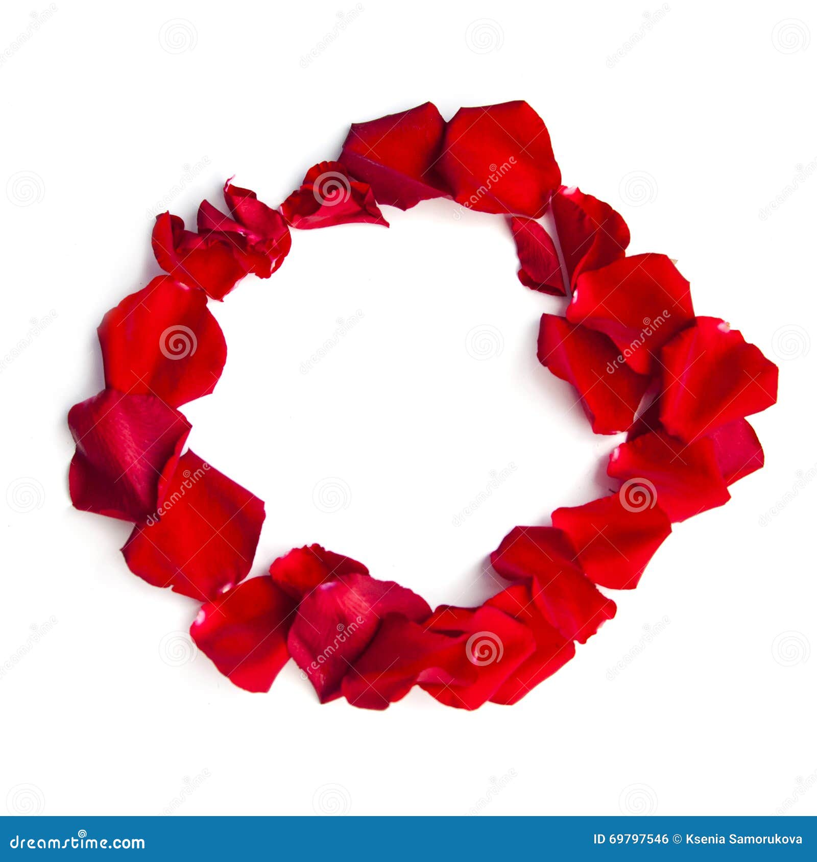 Circle Frame of Red Rose Petals Stock Photo - Image of nature, petals ...