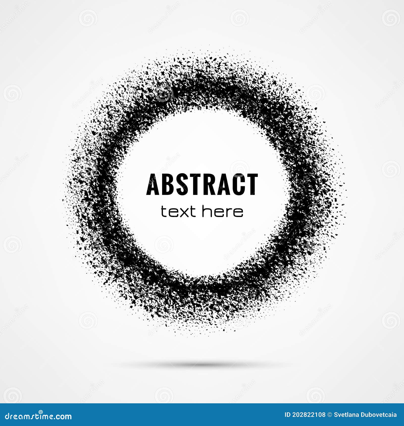 Circle Frame with Spray Effect. Circular Border of Grunge Dots. Ring ...